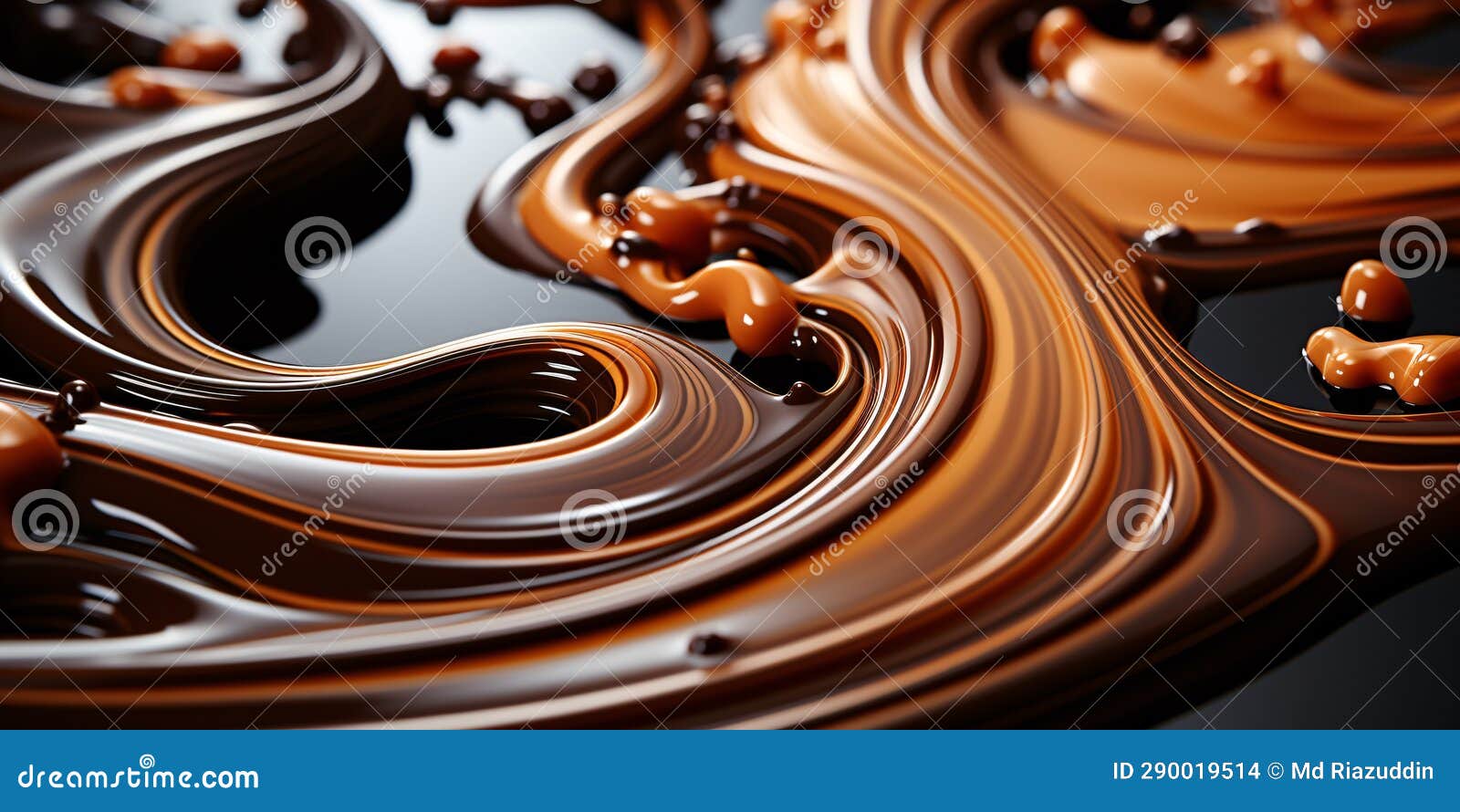Hyper Realistic Chocolate Abstract Background Design Stock Illustration ...