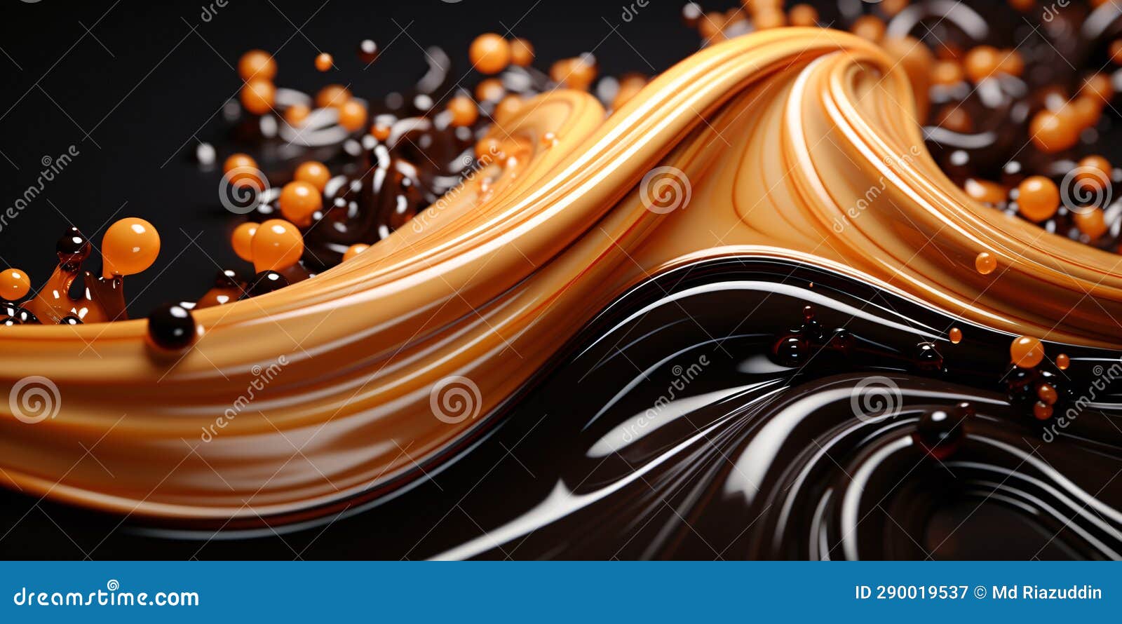 Hyper Realistic Chocolate Abstract Background Design Stock Illustration ...