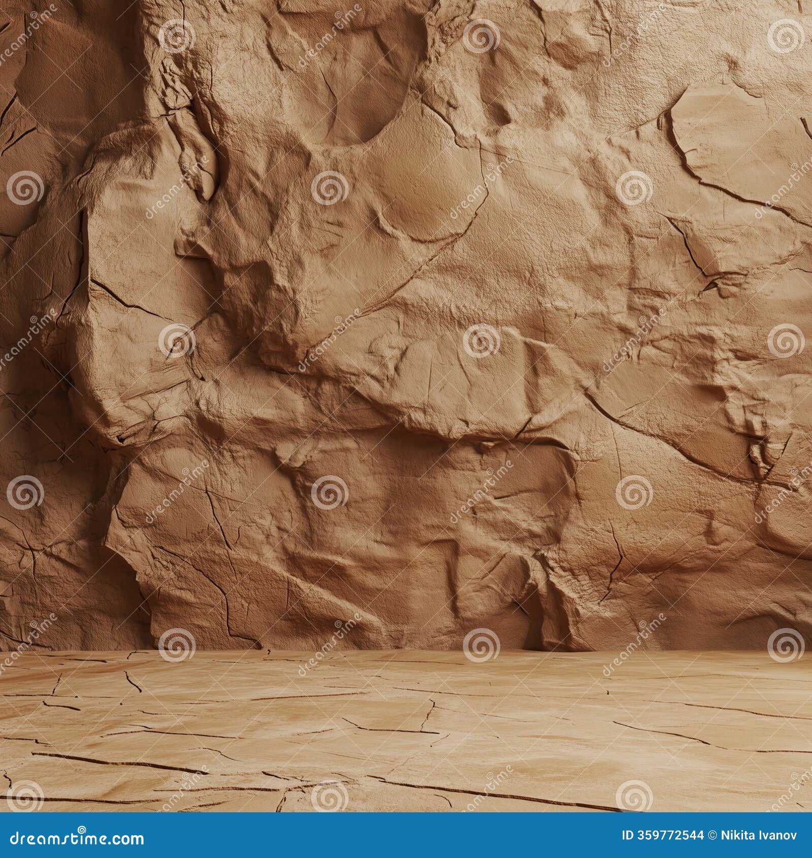 Hyper-realistic Clay Texture Background with Natural Cracks and Rough ...