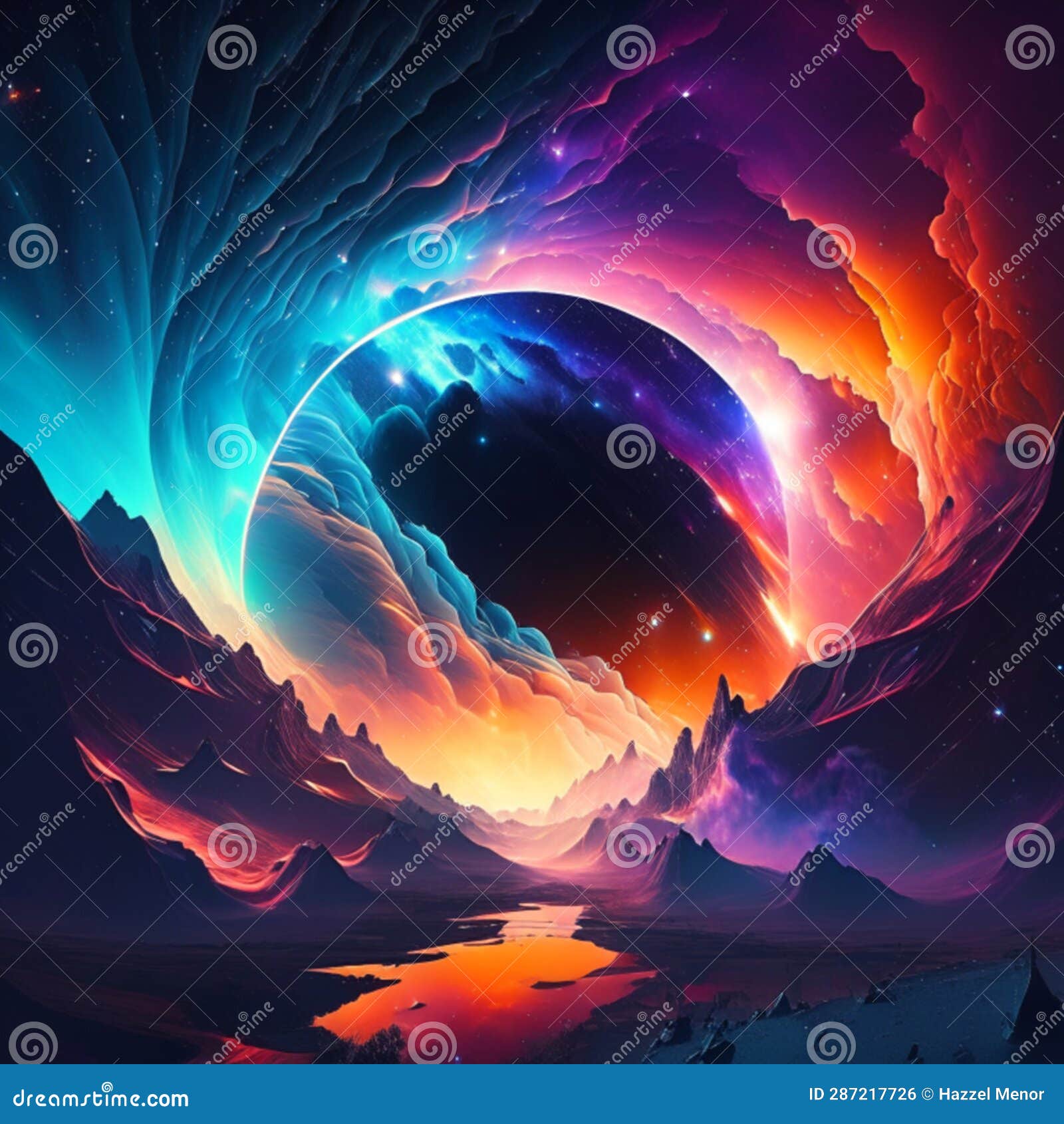 Hyper Realistic Cosmos: Celestial Marvels in Detail Stock Illustration ...