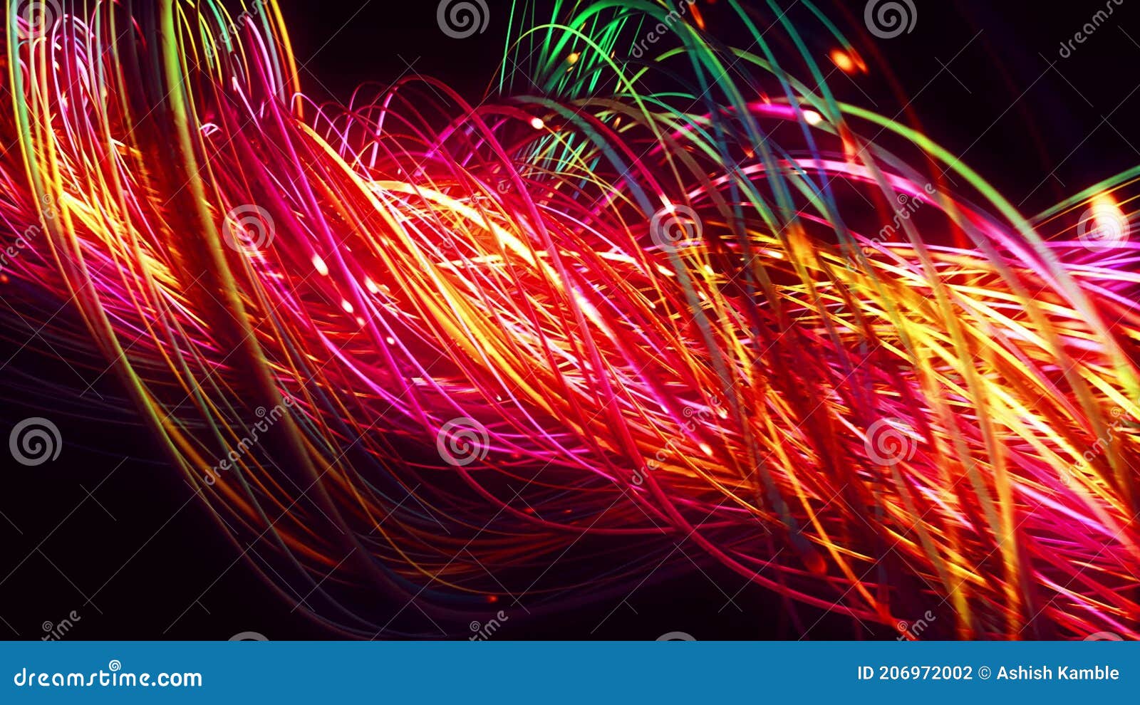 Hyper Realistic 3D Animation of Fiber Optic Cables or Wires Technology ...