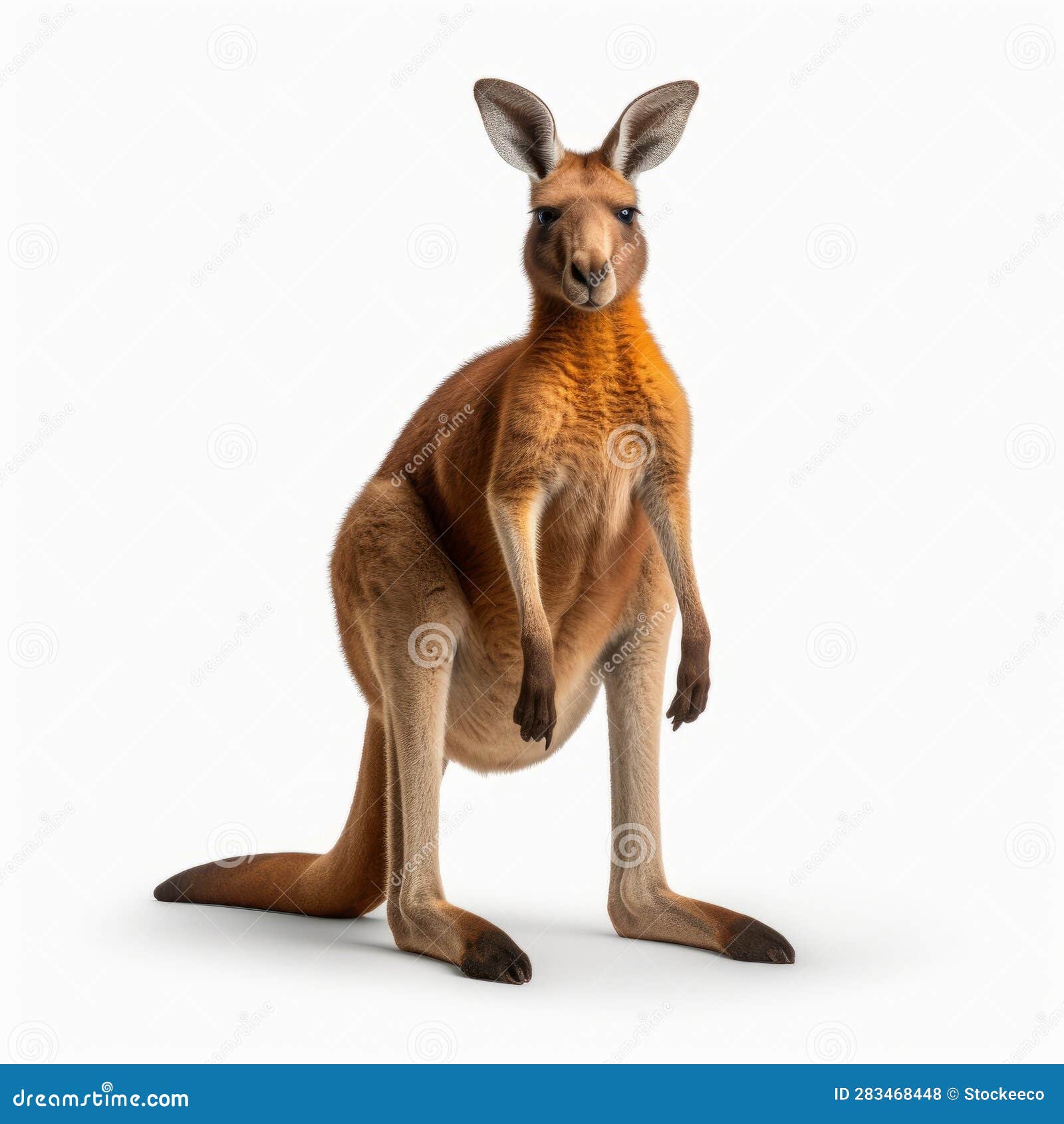 Hyper-realistic 3d Kangaroo Illustration On White Background Stock ...