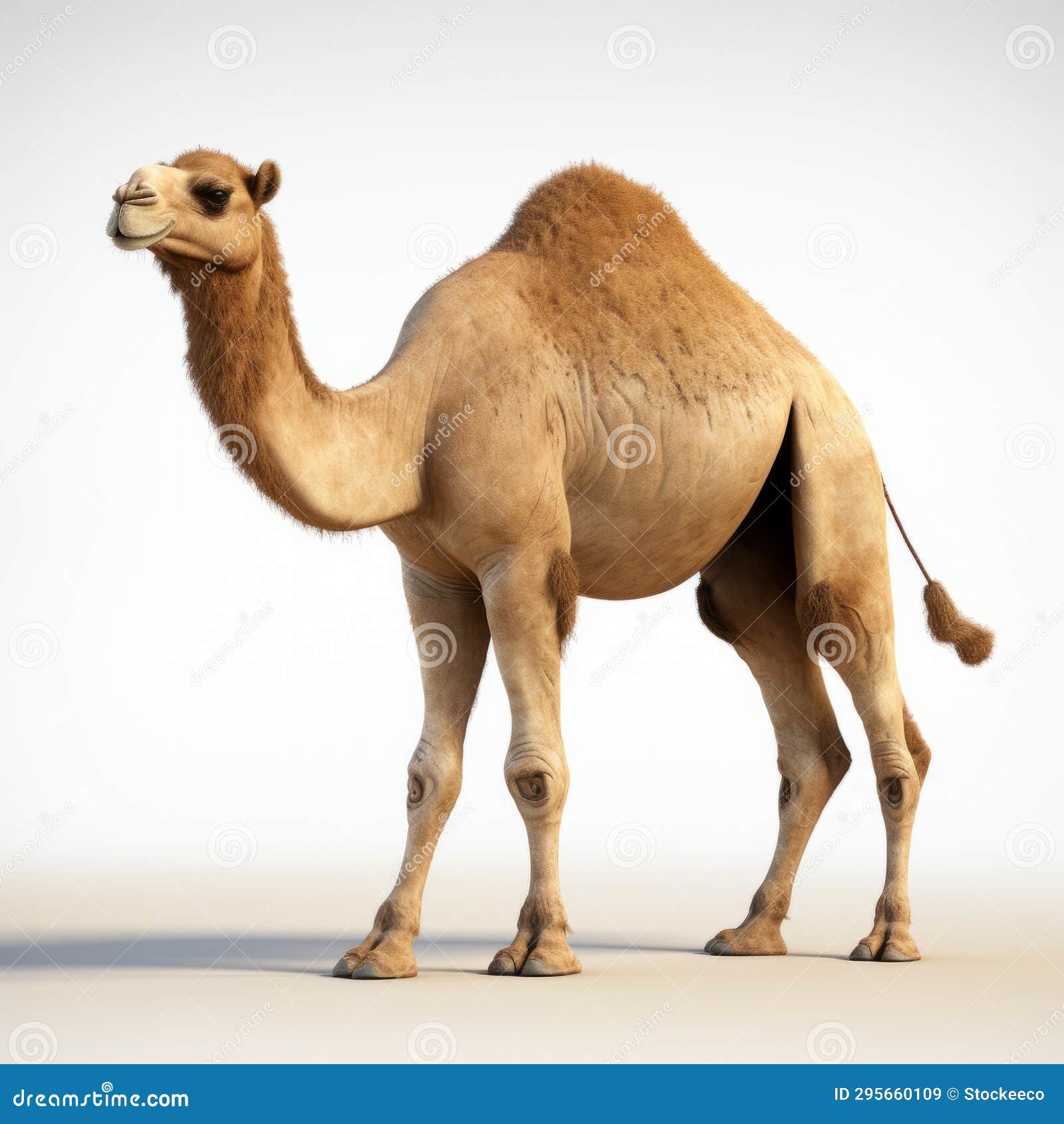 Hyper-realistic 3d Render of Camel on White Background Stock ...