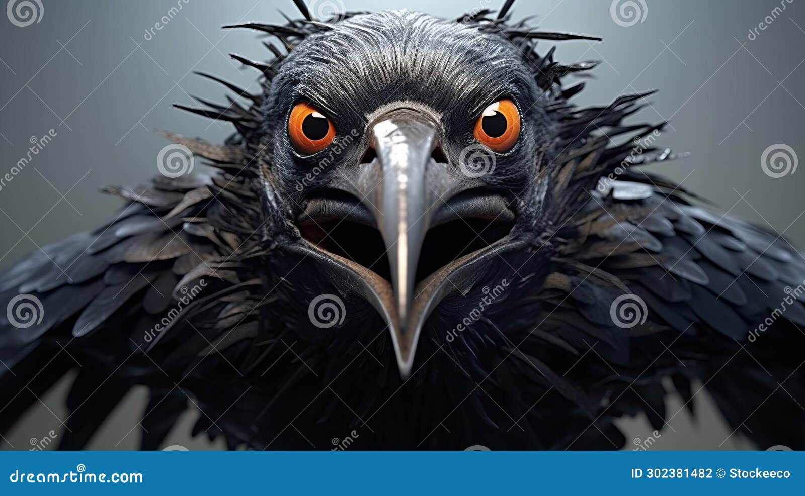Hyper-realistic 3d Rendering: Face of Ravens in Cryengine Style Stock ...