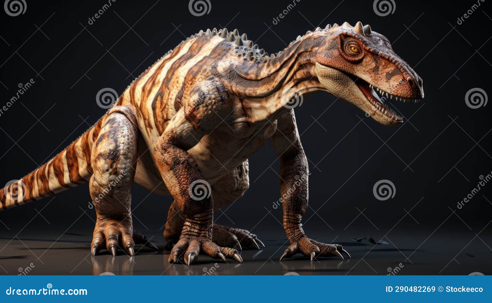 Hyper-realistic 3d Rendering of Walking T-rex Sculpture Stock ...