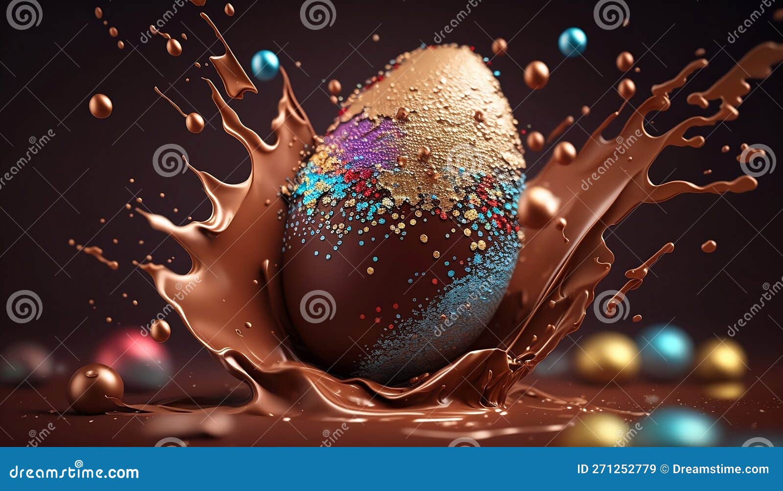 Hyperrealistic Chocolate Bar On Orange Background Royalty-Free Stock ...