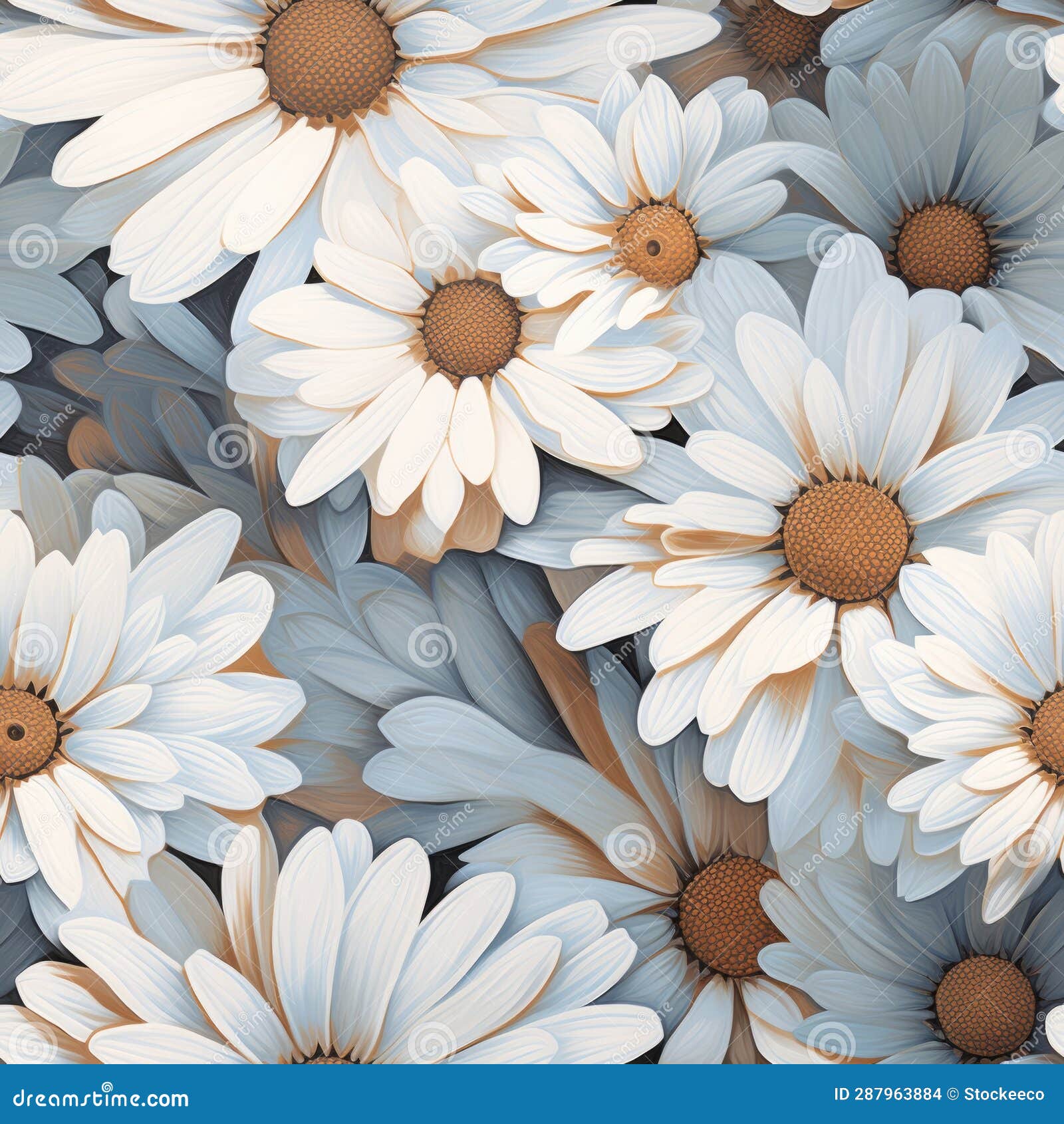 Hyper-realistic Daisy Pattern with Multilayered Surfaces Stock ...