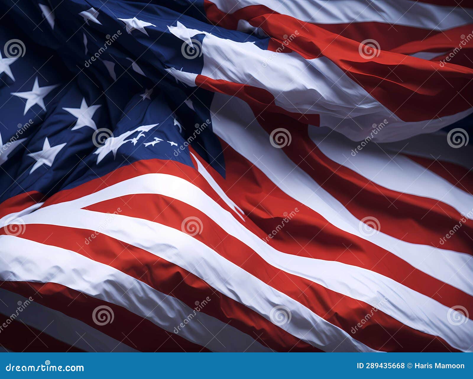 Realistic Illustration of the American Flag Stock Illustration ...