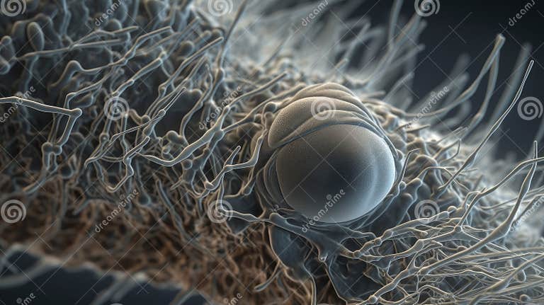 Hyper-realistic Detail of 5-ht3 Receptor Communication Under Microscope ...