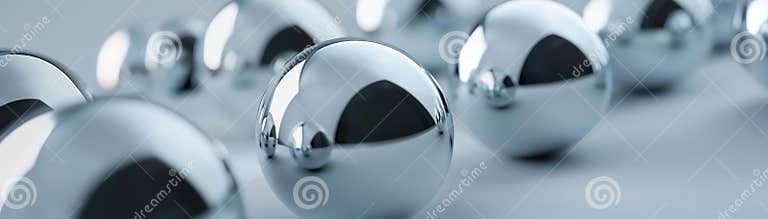 Hyperrealistic Digital Painting of Reflective Spheres Stock Image ...