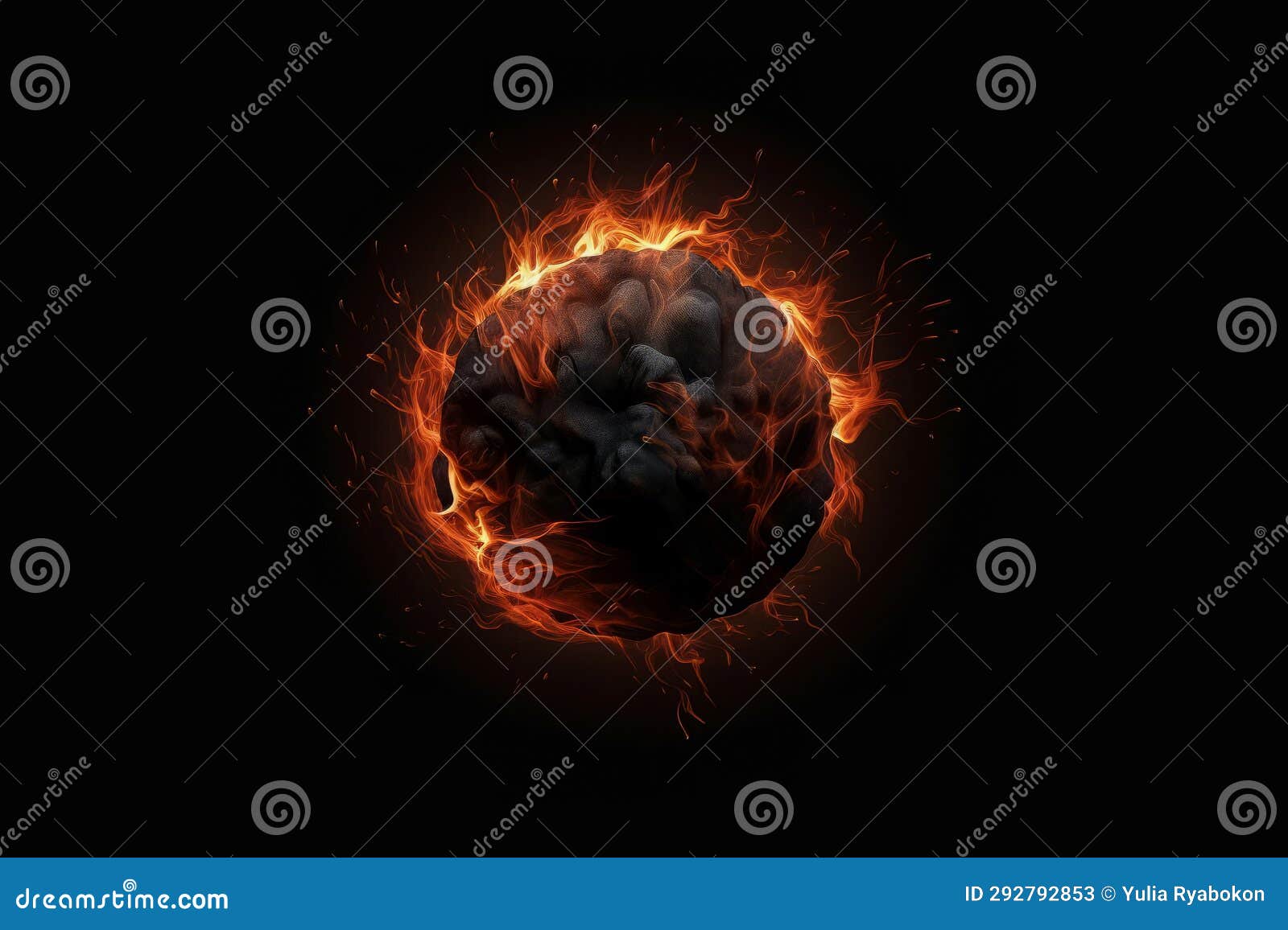 Hyper Realistic Fireball Banner. Generate Ai Royalty-Free Stock Photo ...