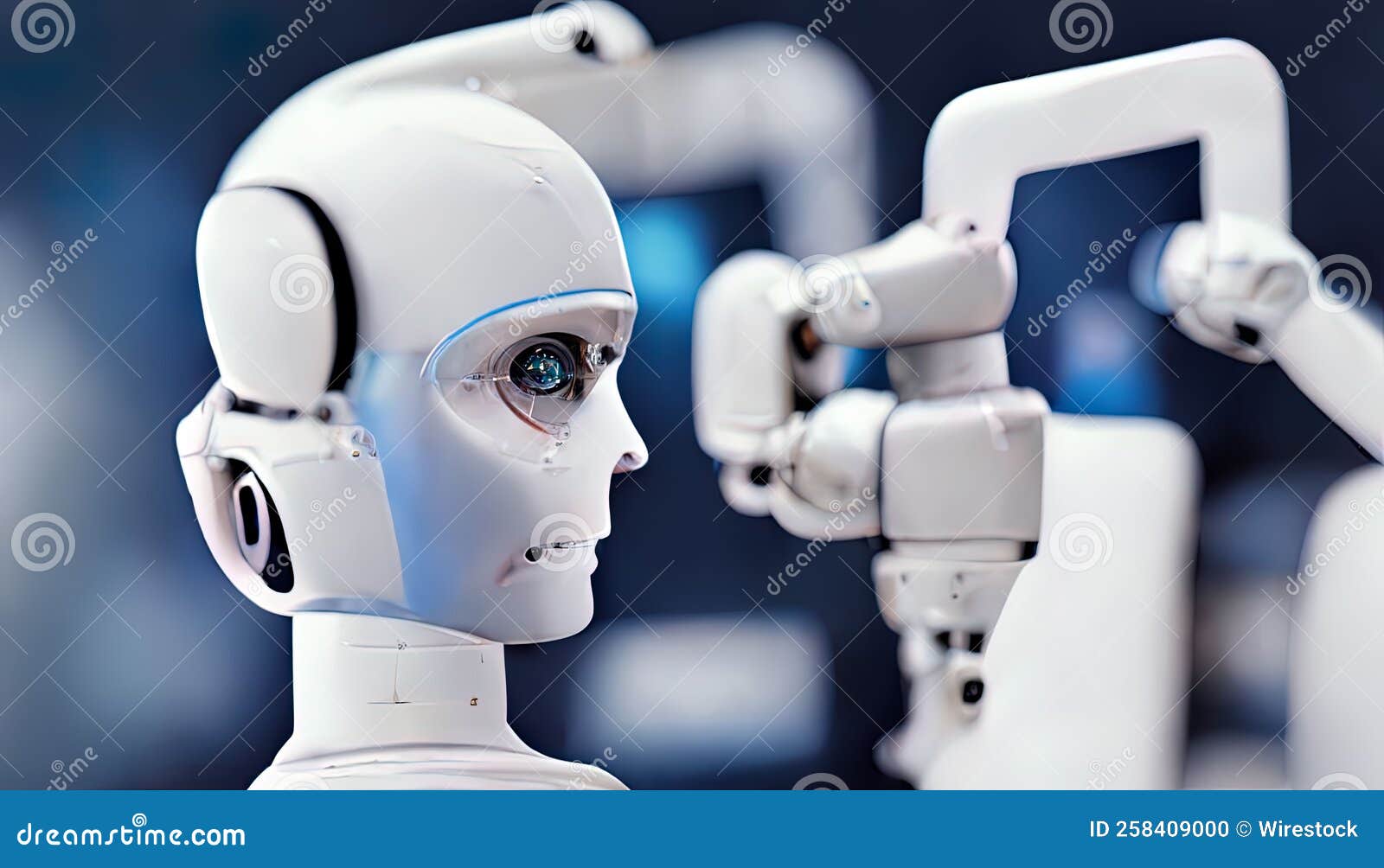 Hyper Realistic Futuristic Illustration of a Robot Stock Illustration ...