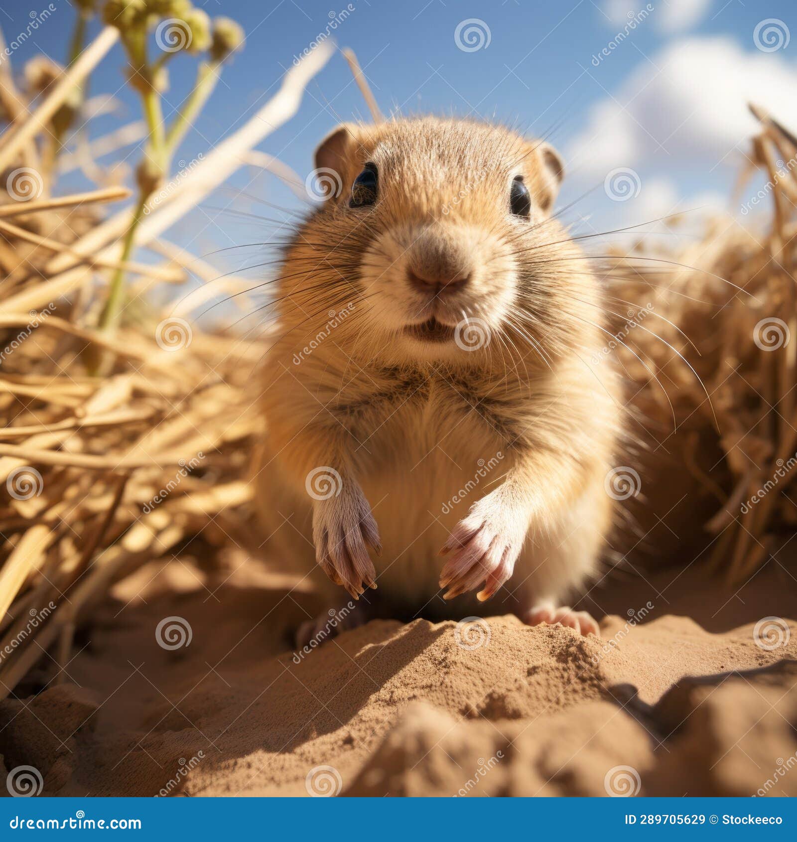 Hyper-realistic Gerbil Art: Stunning Ground-level View in Dynamic Pose ...