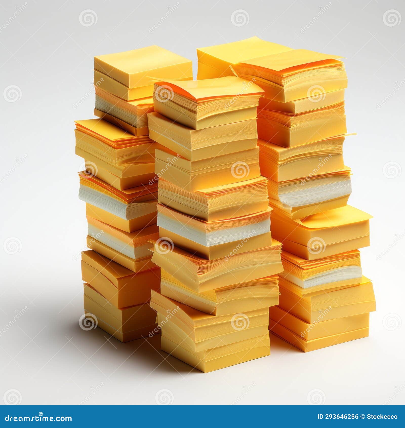 Hyper Realistic High Definition Photograph of Yellow Post-it Notes ...