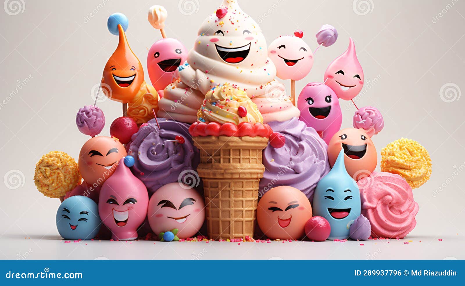 Hyper Realistic Ice Cream stock illustration. Illustration of doll ...