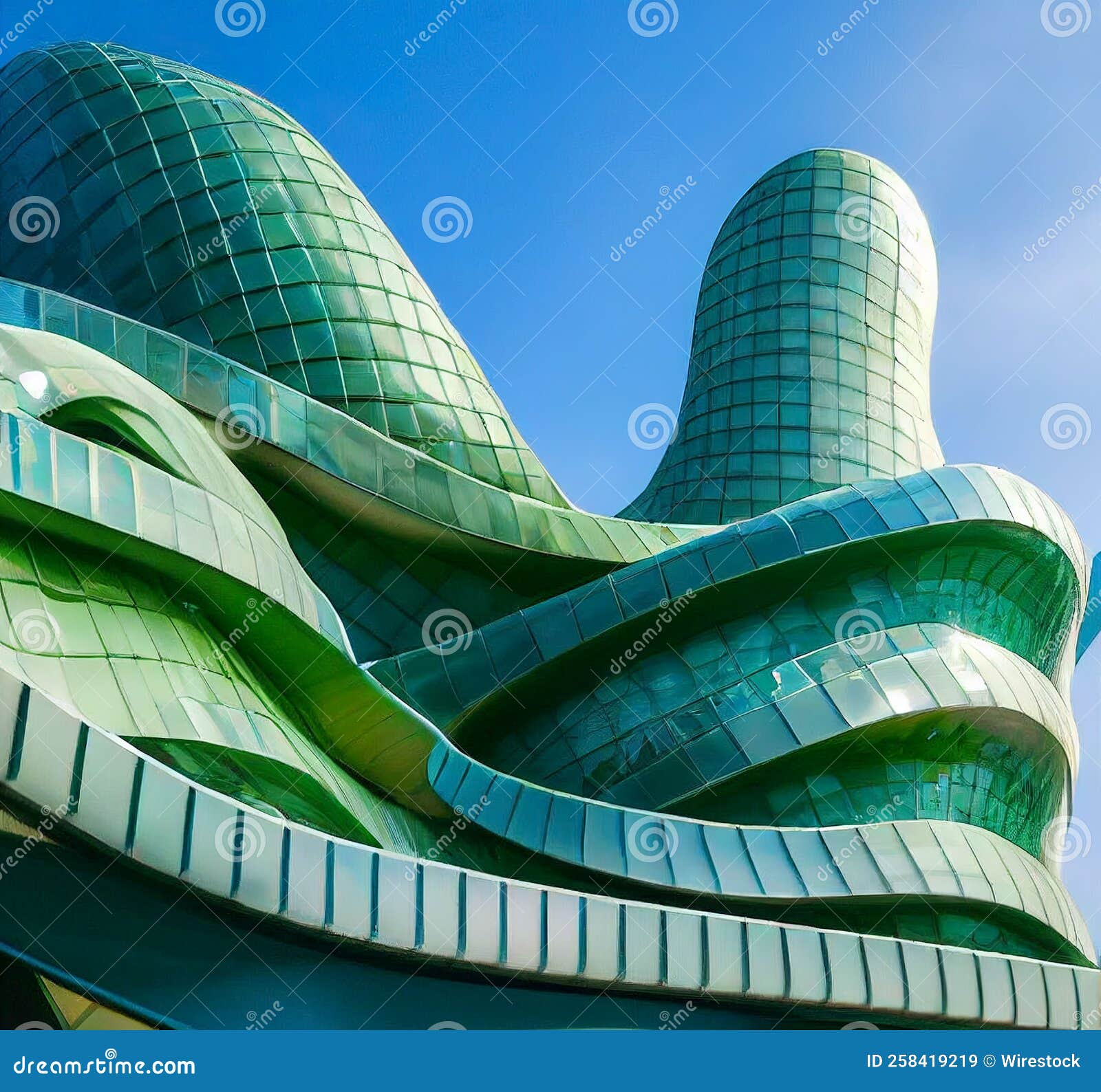 Hyper-realistic Illustration of a Futuristic Building. Stock Image ...