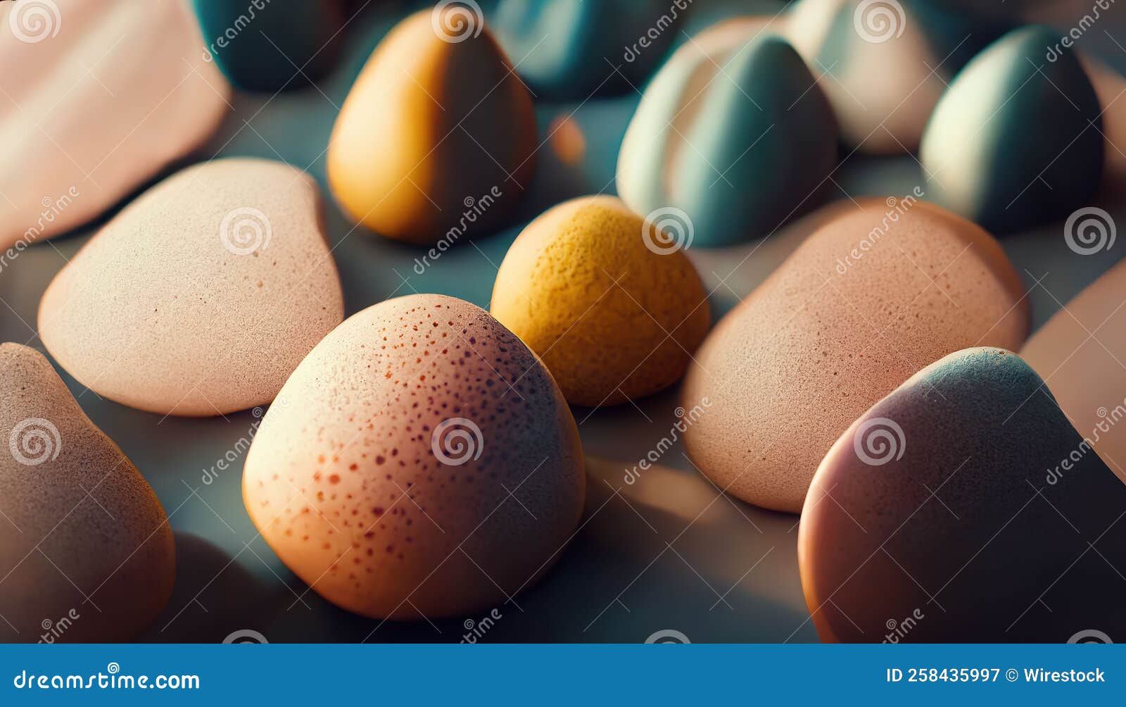 Hyper-realistic Illustration of Stones of Different Sizes Stock ...