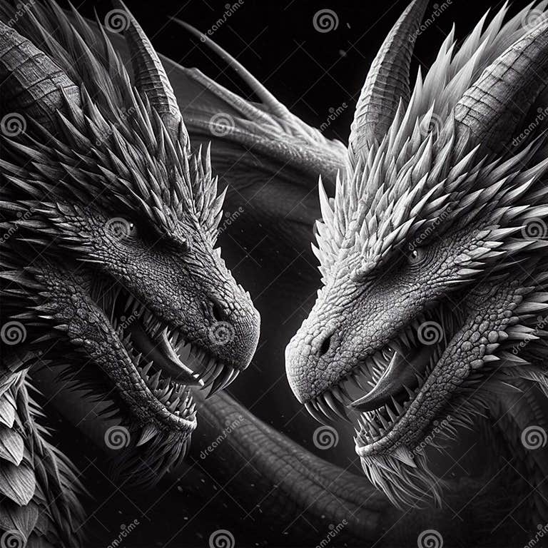 Hyper-Realistic Illustrations. Beautiful Dragon Stock Illustration ...