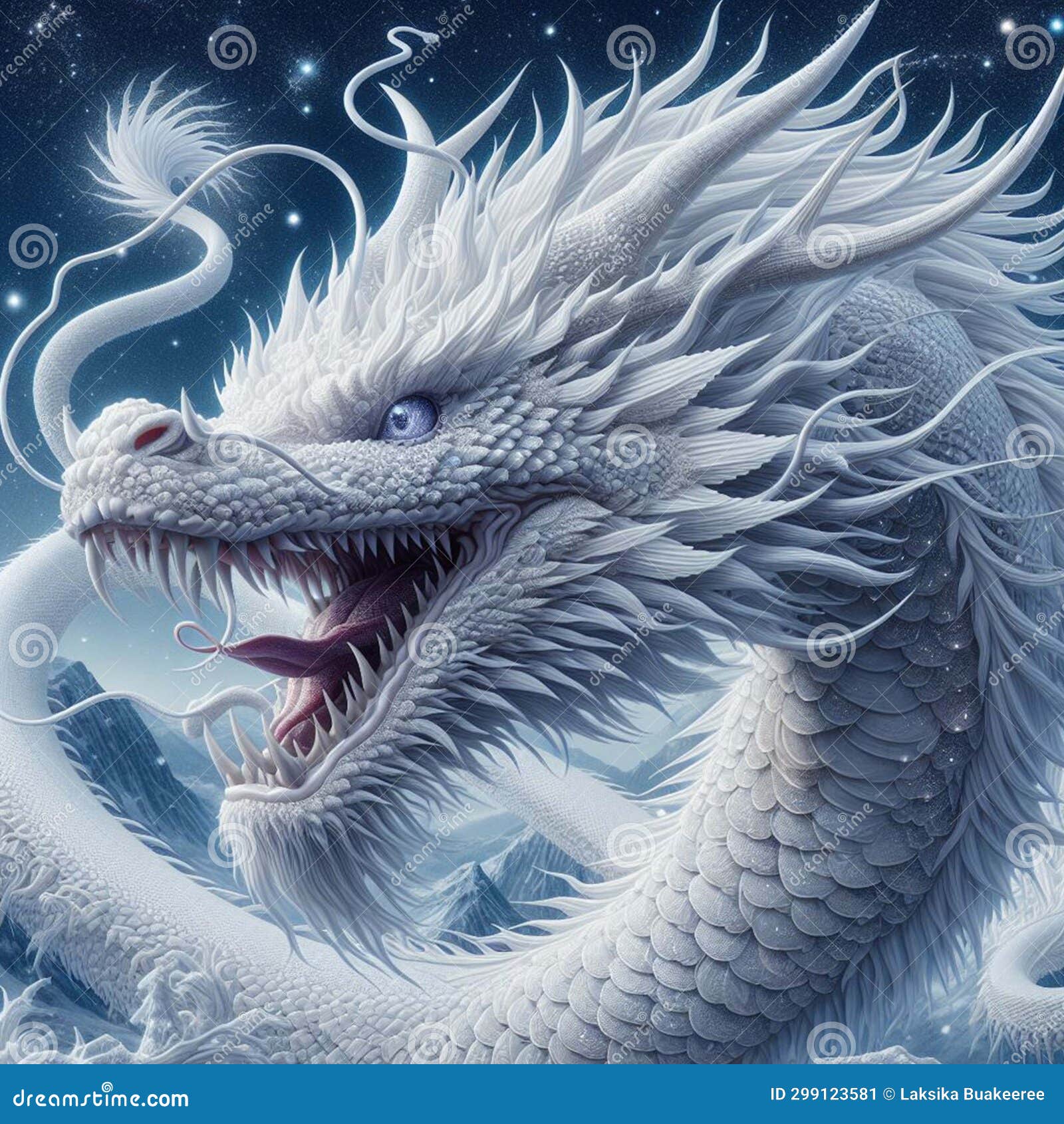 Hyper-Realistic Illustrations. Beautiful Dragon Stock Illustration ...