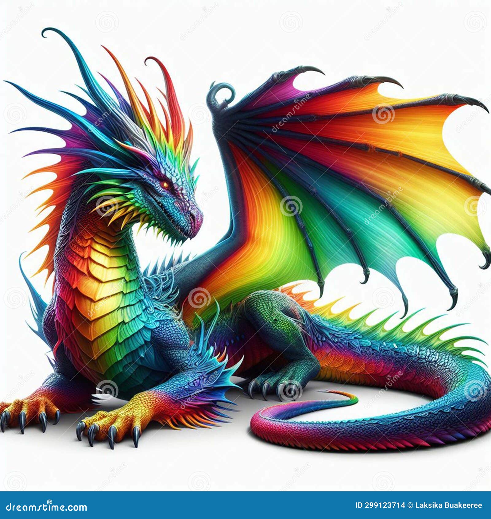 Hyper-Realistic Illustrations. Beautiful Dragon Stock Illustration ...