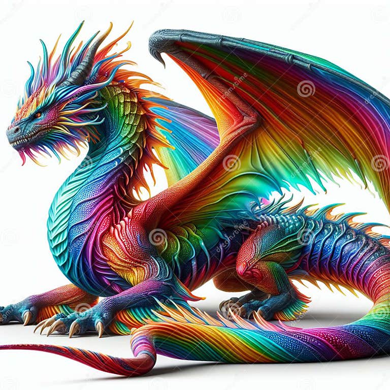 Hyper-Realistic Illustrations. Beautiful Dragon Stock Illustration ...