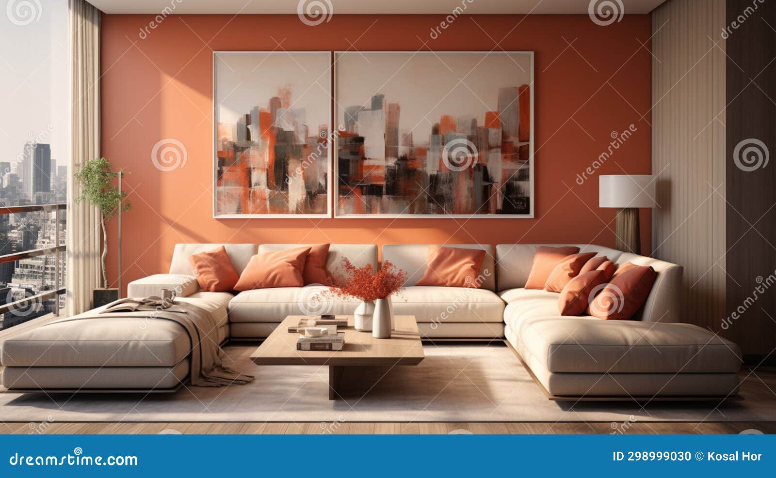 A Hyper-realistic Image of a Modern Living Room, Interior Design ...