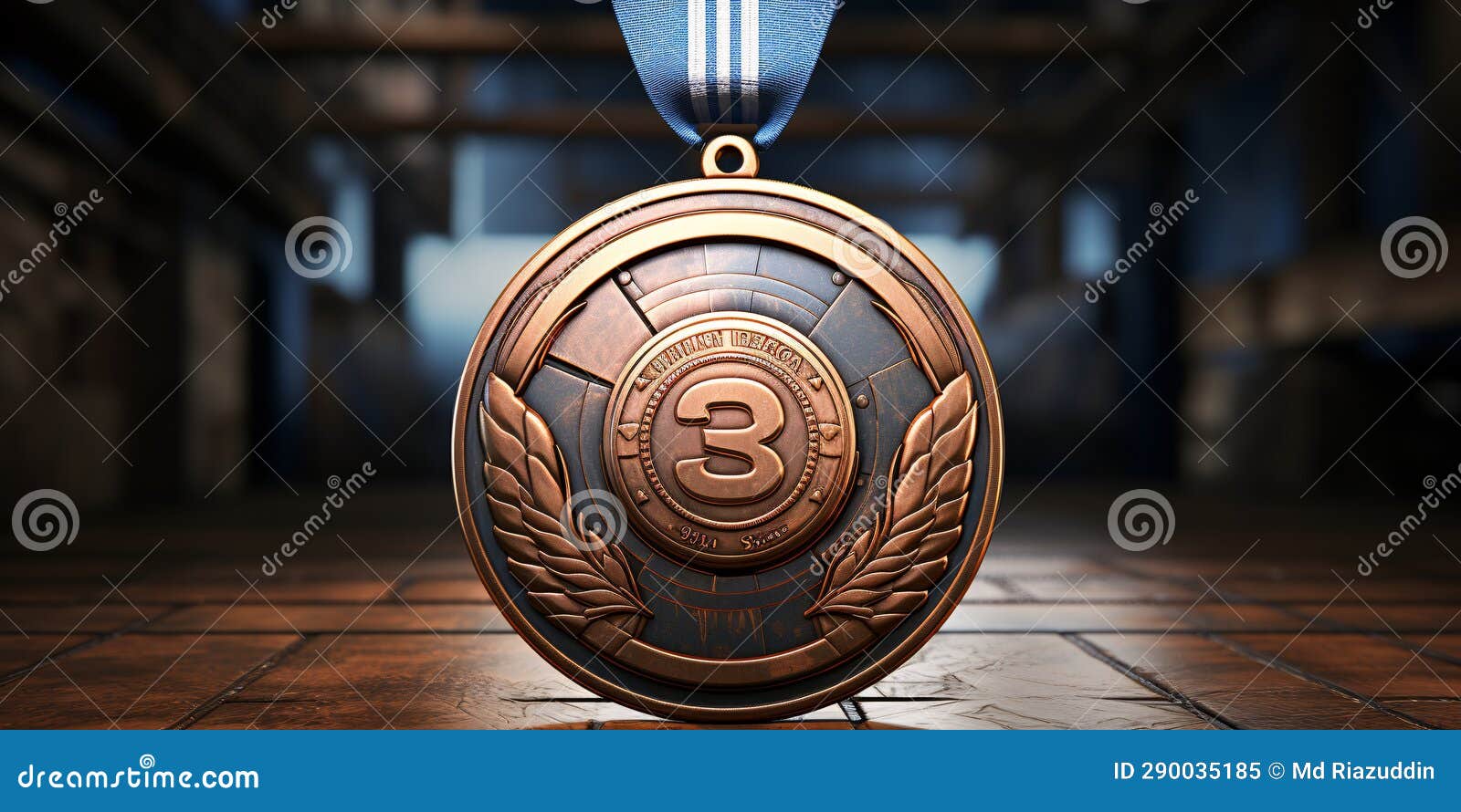 Hyper Realistic Medal stock illustration. Illustration of hand - 290035185