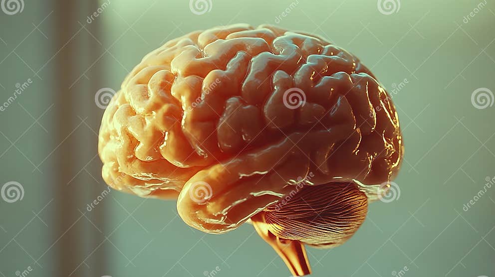 Hyper-realistic Model of Human Brain Illustrating Intricate Details of ...
