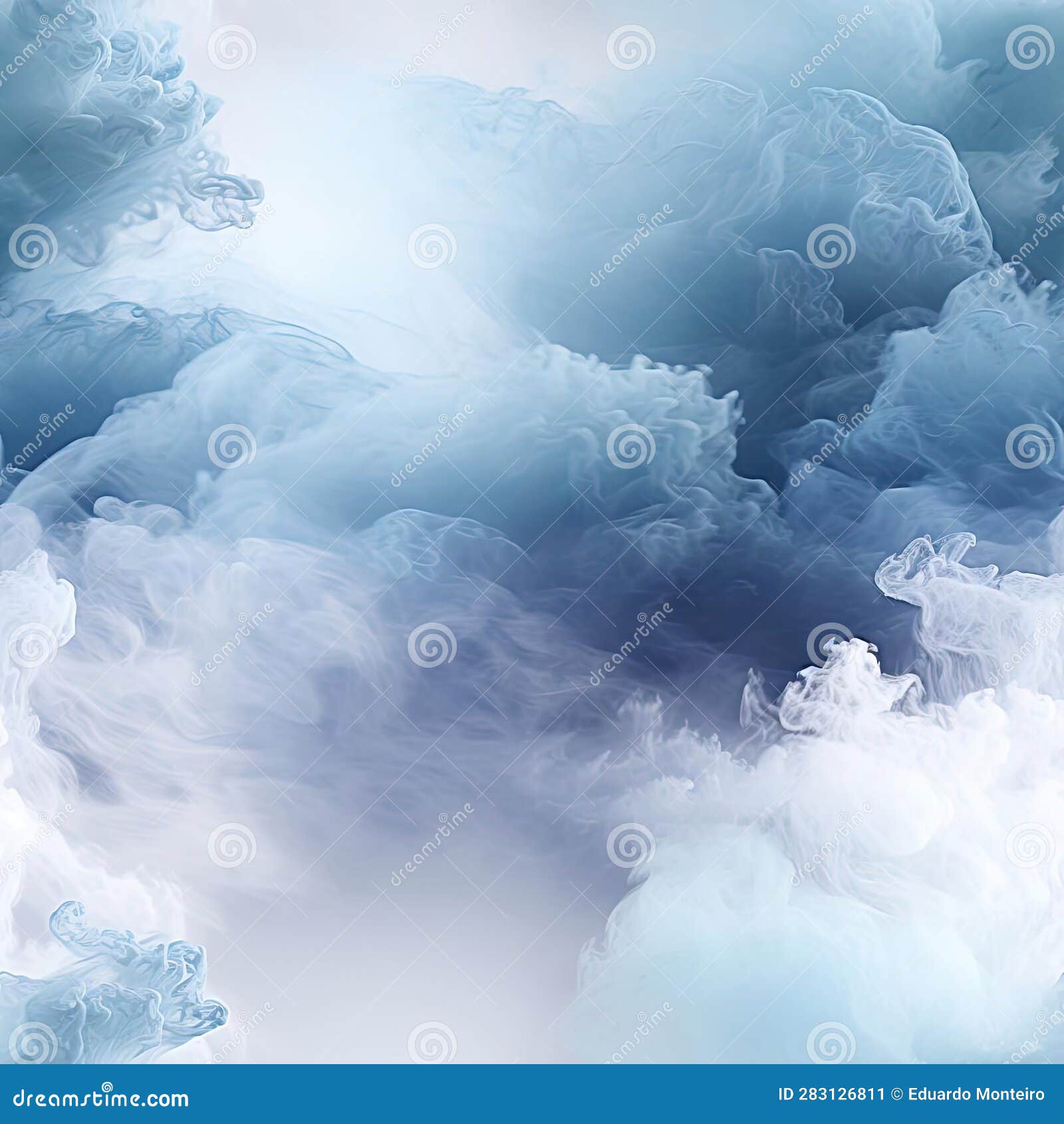 Hyper-realistic Painting of Blue Clouds with Flowing Fabrics (tiled ...