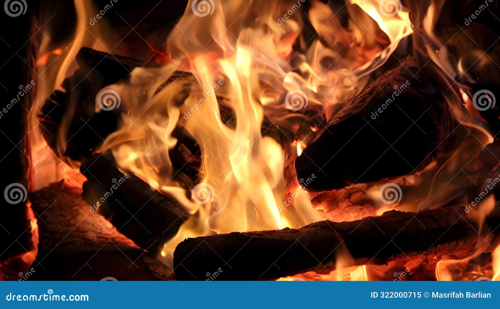 Hyper-realistic Photograph of a Campfire Burning. Stock Illustration ...