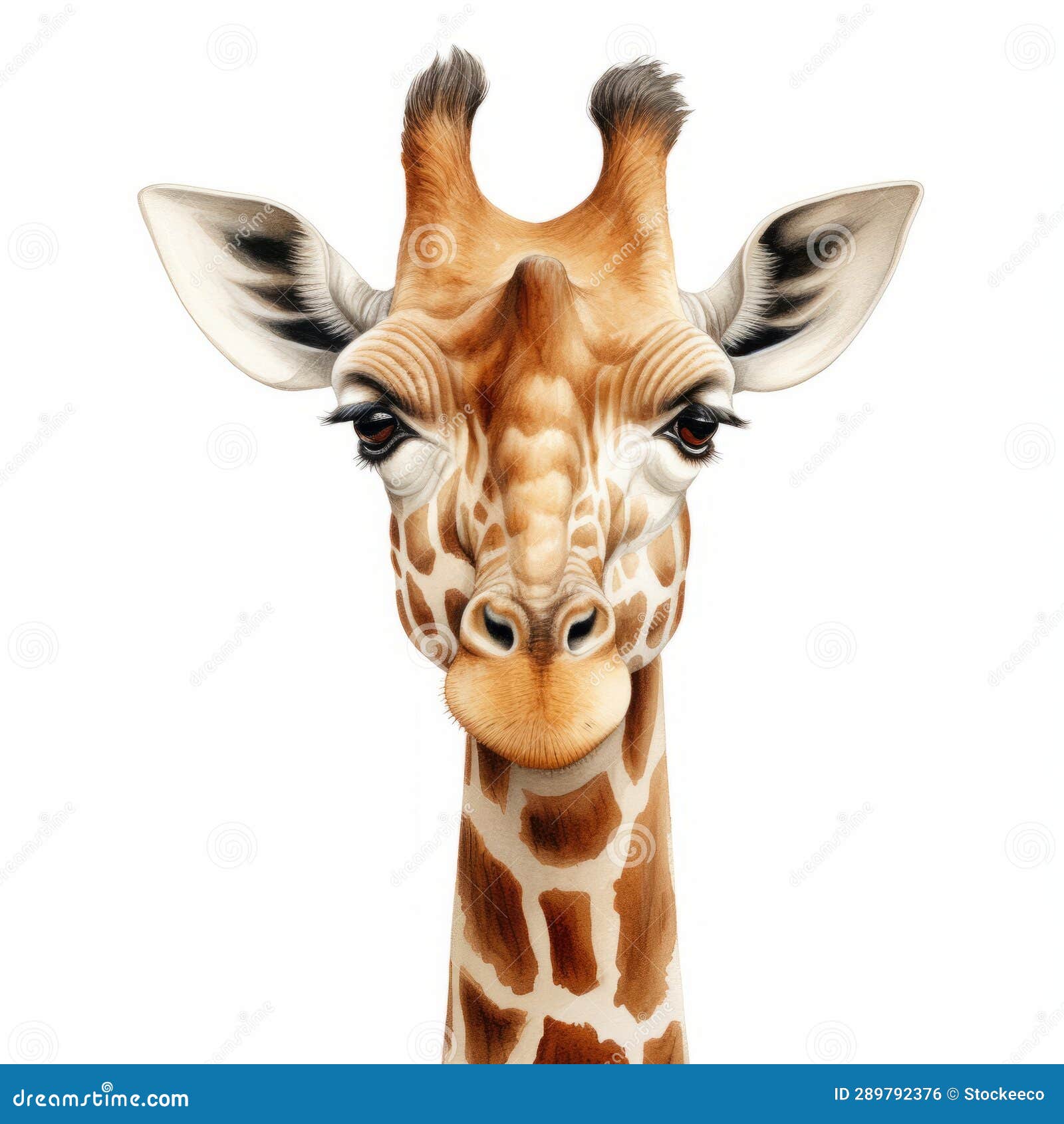 Hyper-realistic Giraffe Hd Illustration with Quirky Cartoonish Details ...