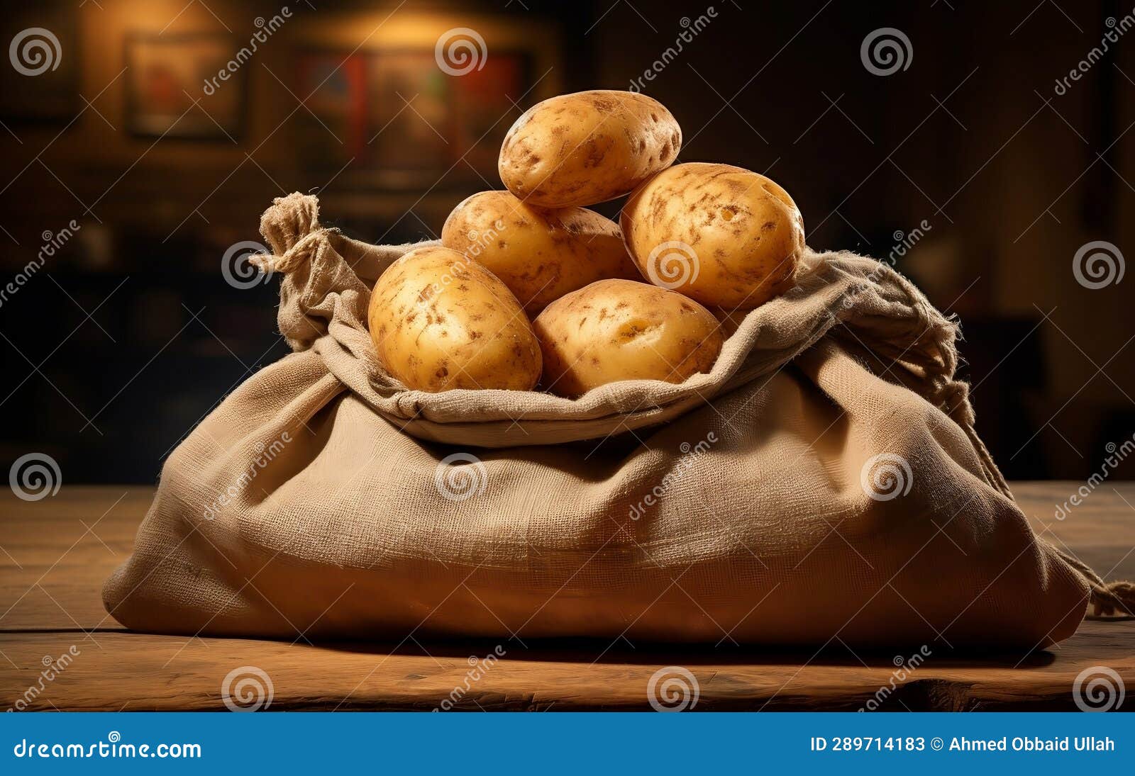 Hyper-Realistic Potato Bag, Generative by Ai Stock Image - Image of ...