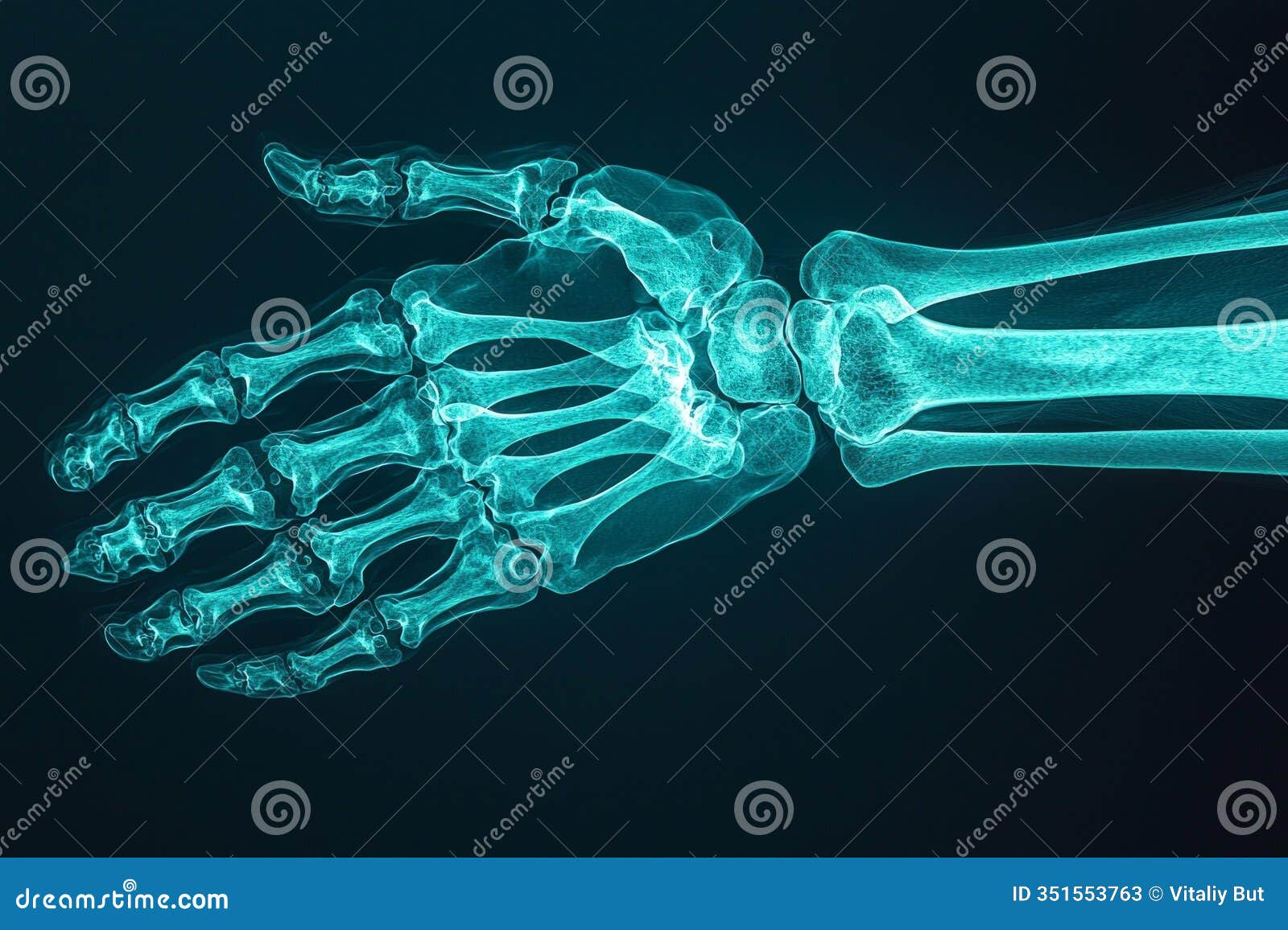 Hyper Realistic X Ray Illustrates Human Arm Fractured Forearm Bone ...