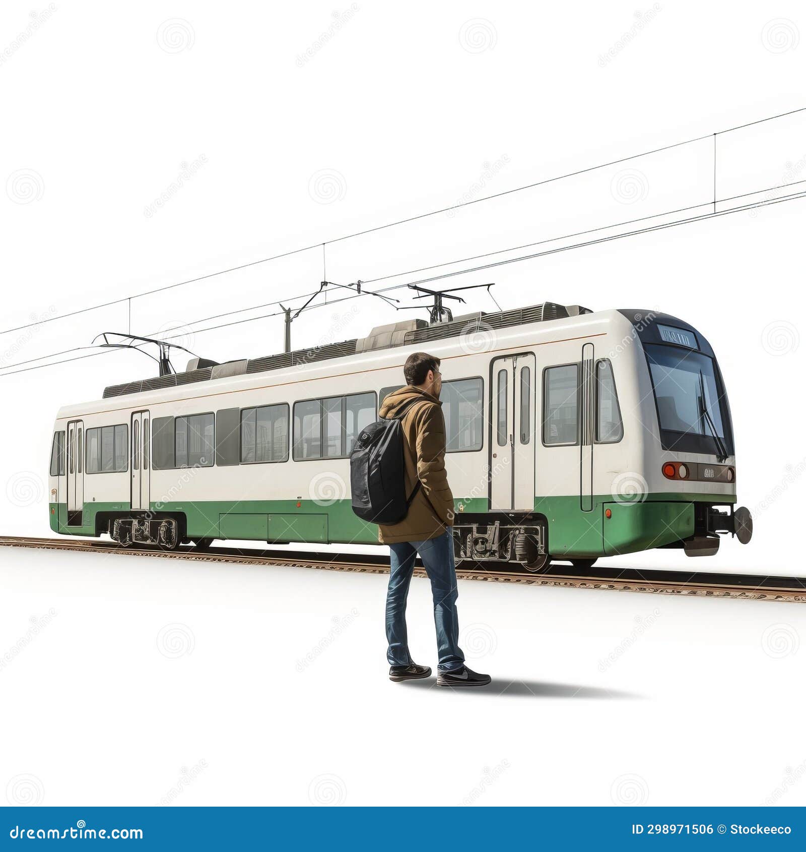 Hyper-realistic Rendering of a Person at Underground Bus Tracks Stock ...