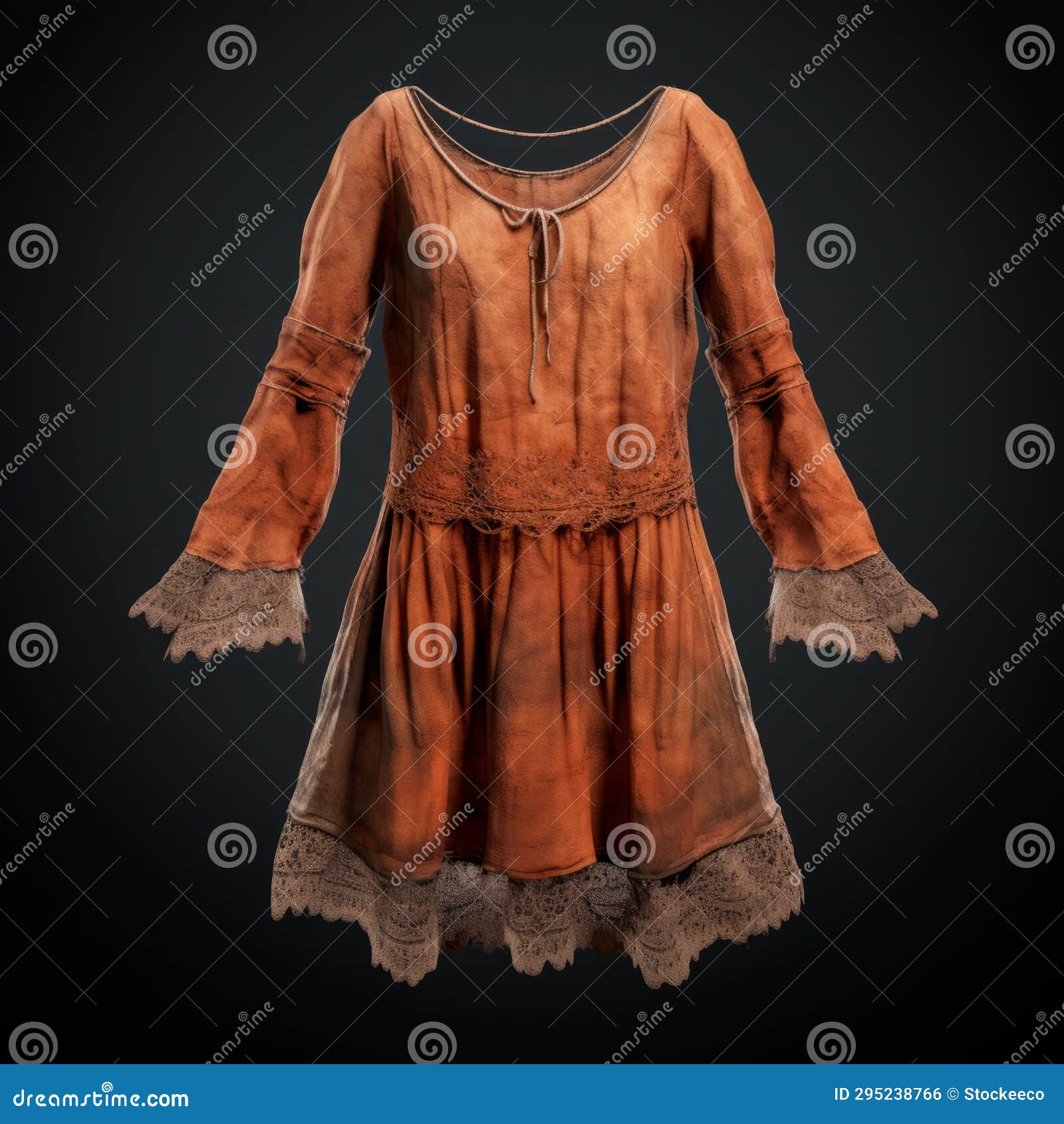 Hyper Realistic Rust Tunic Dress: Detailed Rendering in Unreal Engine ...