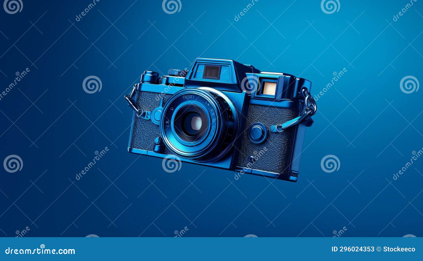 Hyper-realistic Sci-fi Camera on Indigo Background Stock Illustration ...