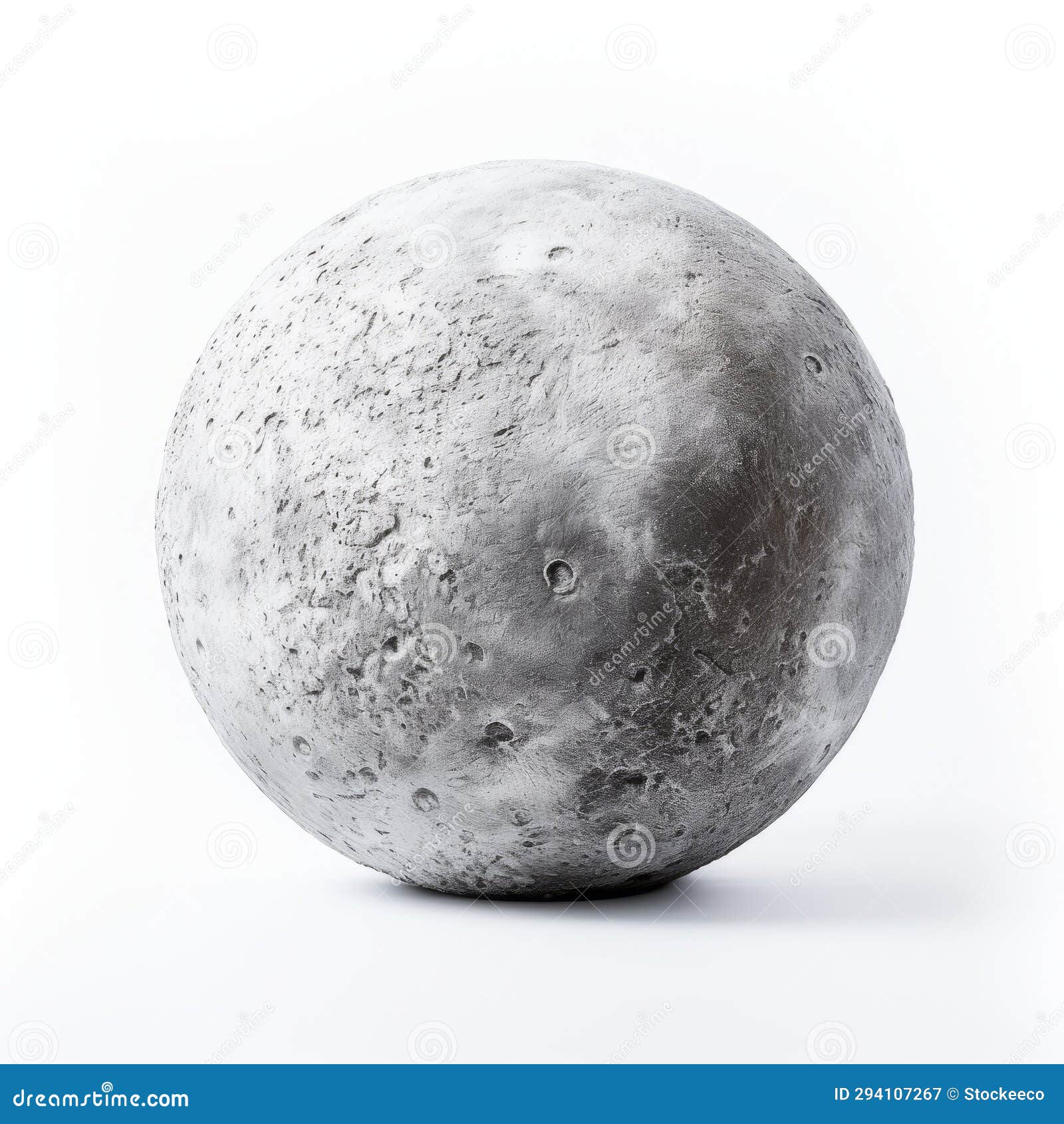 Hyper-realistic Sculpture of Grey Ball Earth or Moon in Rustic Texture ...