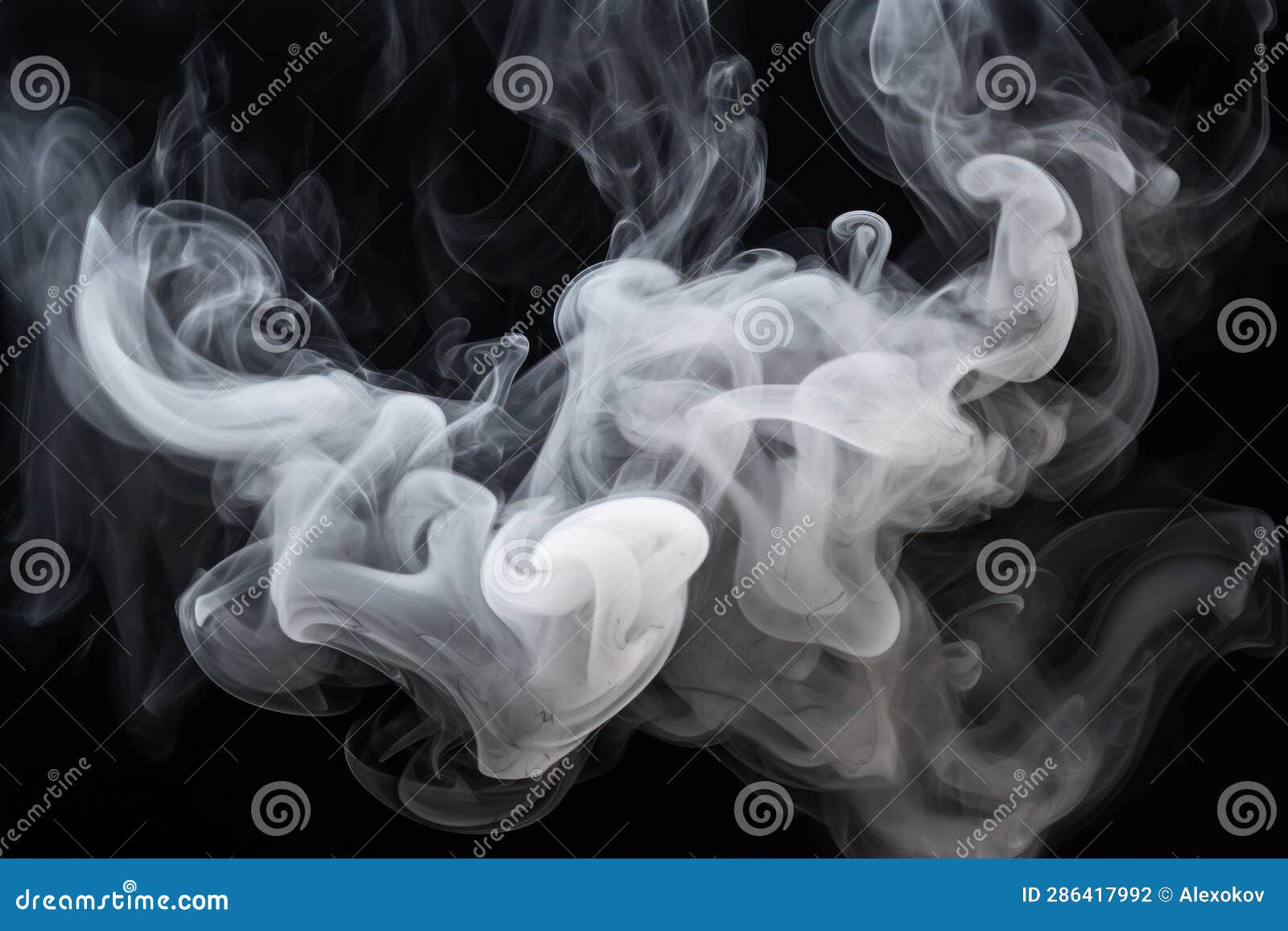 Hyper-Realistic Smoke on Black Background AI Generated Stock ...
