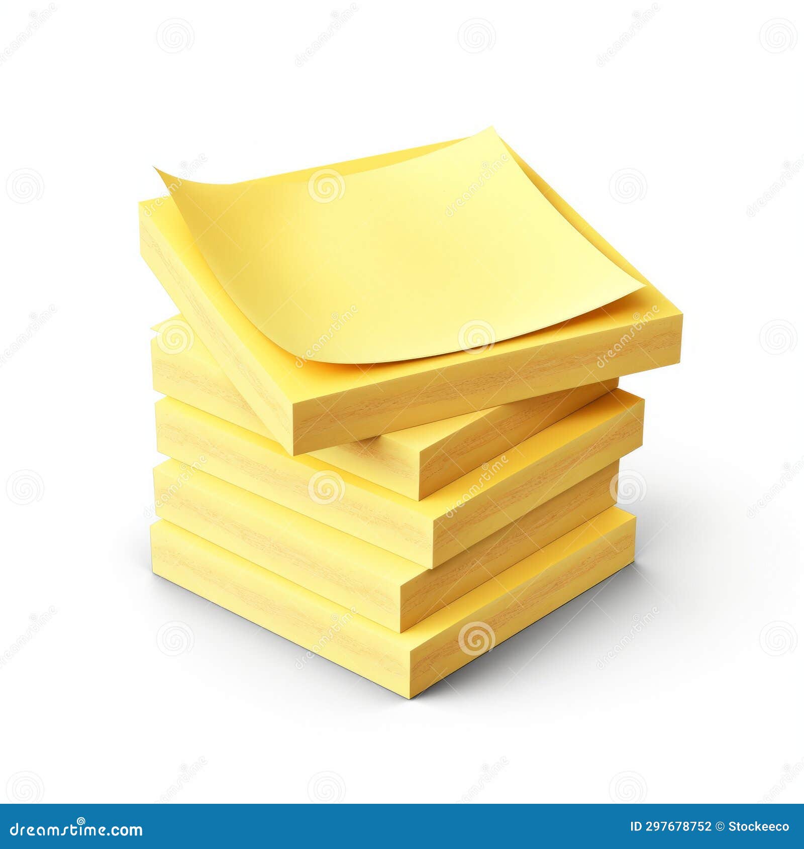 Hyper Realistic Sticky Notes Vector Image with Plain White Background ...
