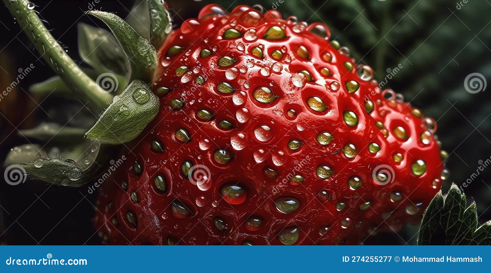 Hyper-realistic Strawberry, Made with Generative AI Stock Illustration ...