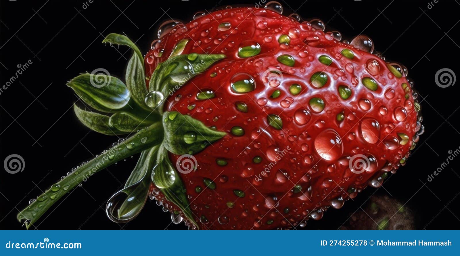 Hyper-realistic Strawberry, Made with Generative AI Stock Illustration ...