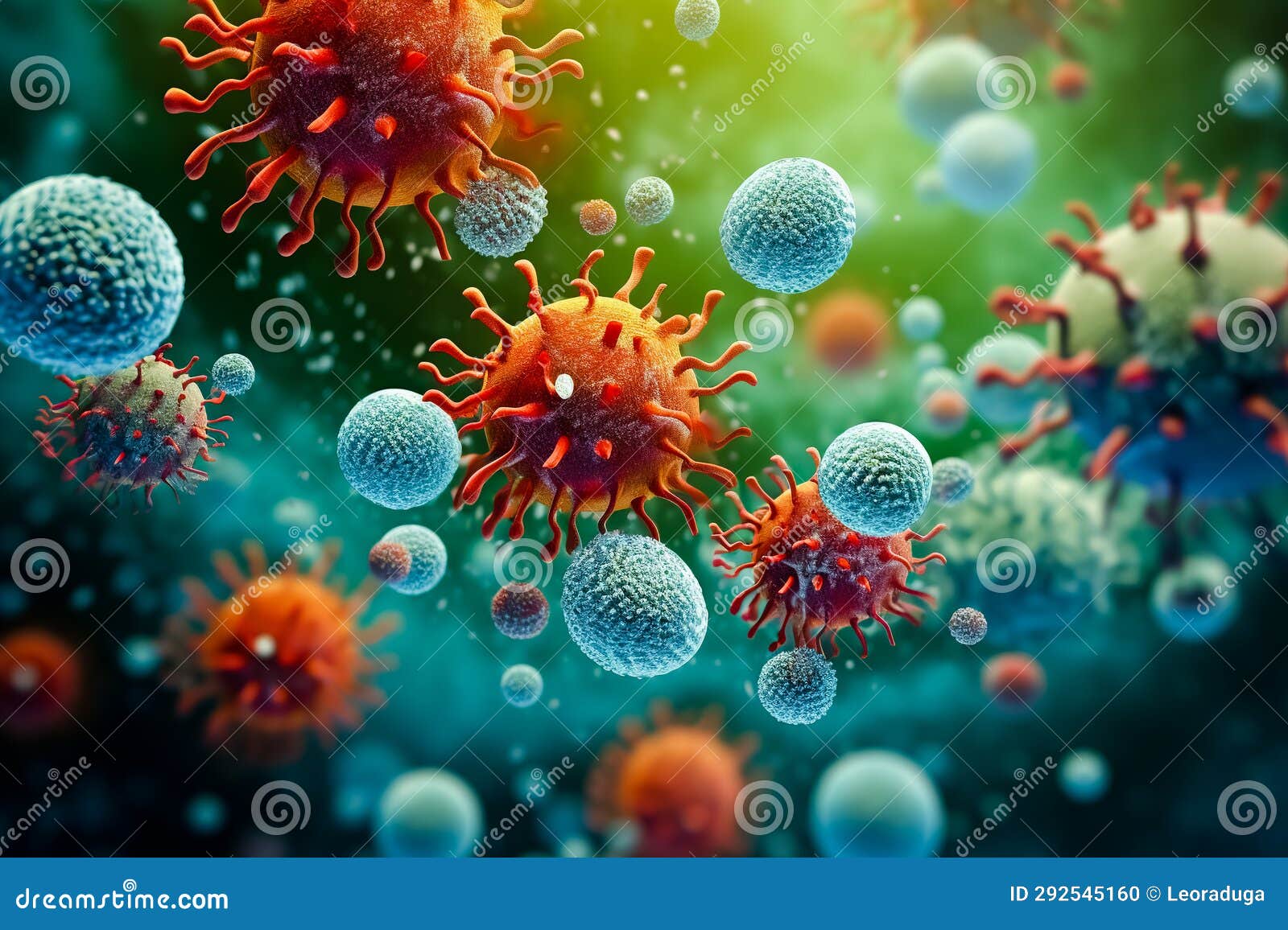 Hyper - Realistic Various Kinds of Viruses, Bacteria that Cause Disease ...