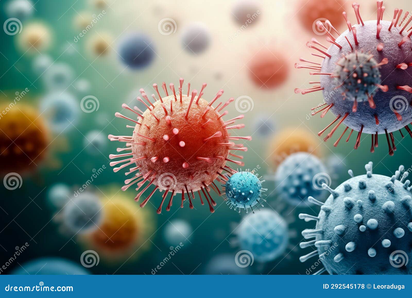 Hyper - Realistic Various Kinds of Viruses, Bacteria that Cause Disease ...