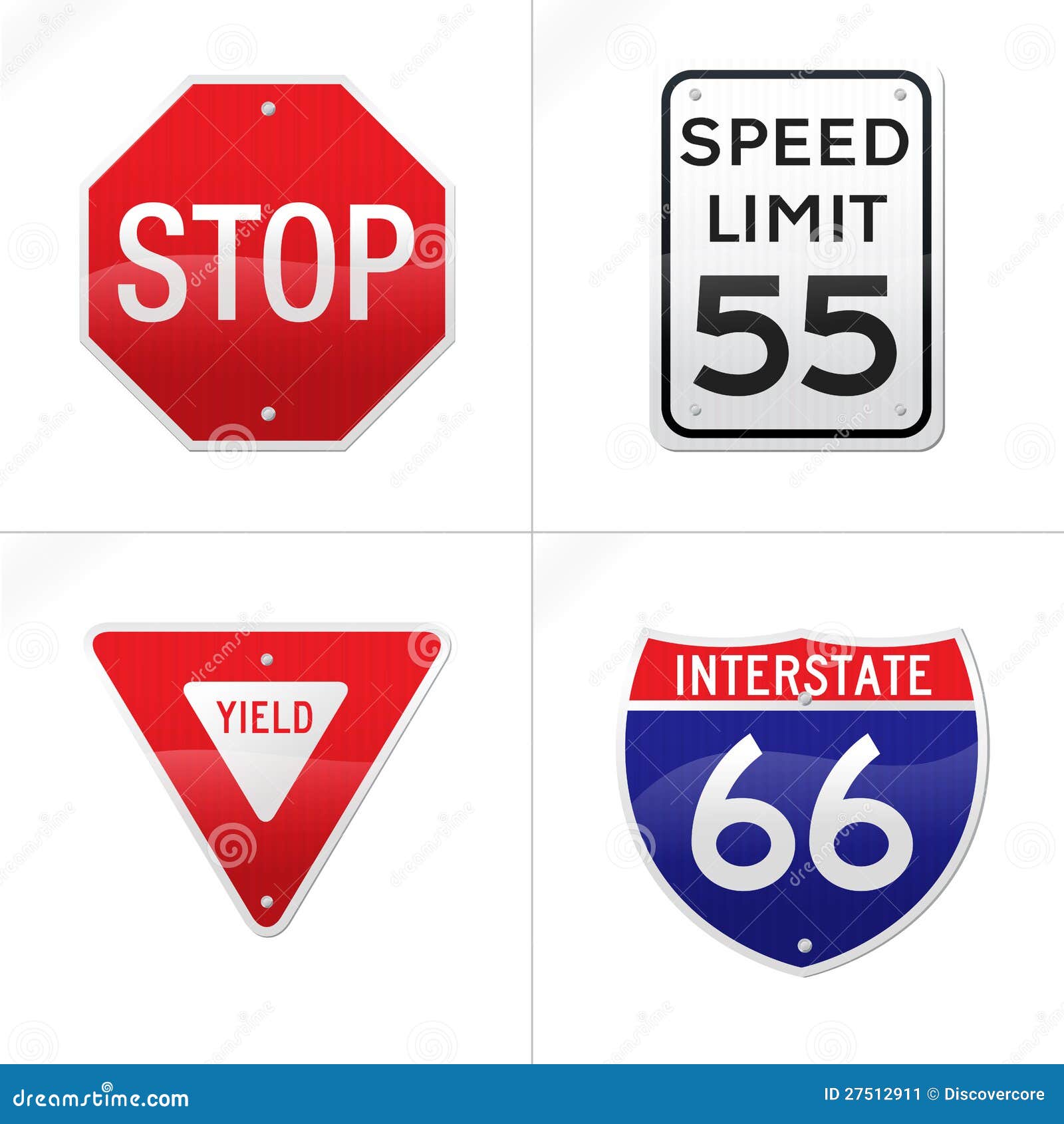 Hyper Realistic Vector Road Signs | CartoonDealer.com #27512911