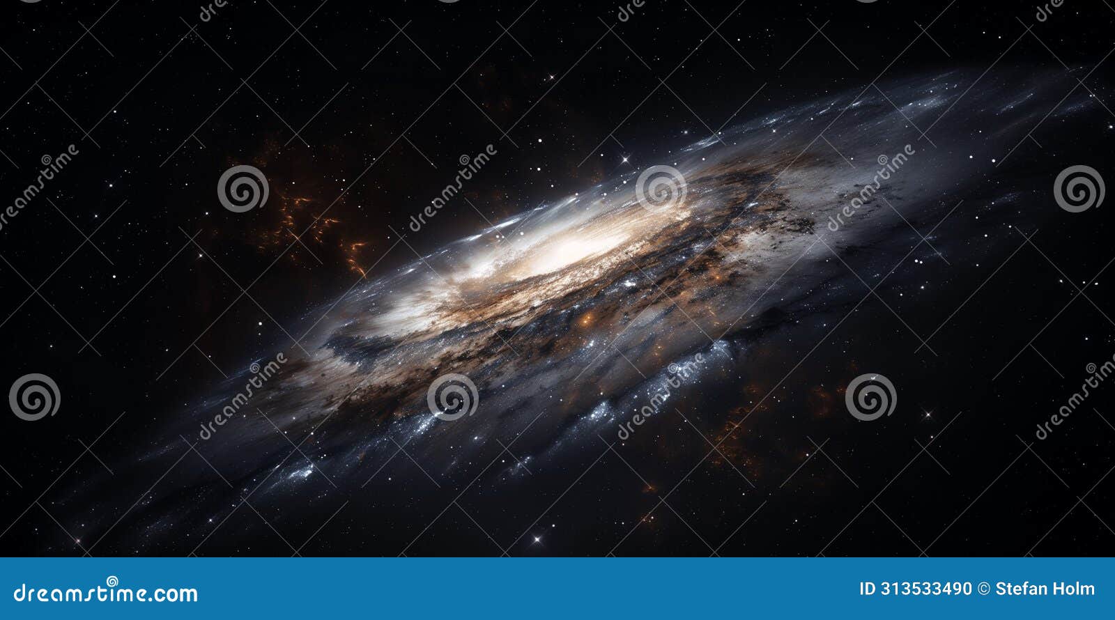 Hyper-realistic View Of The Andromeda Galaxy, Deep Space Details In ...