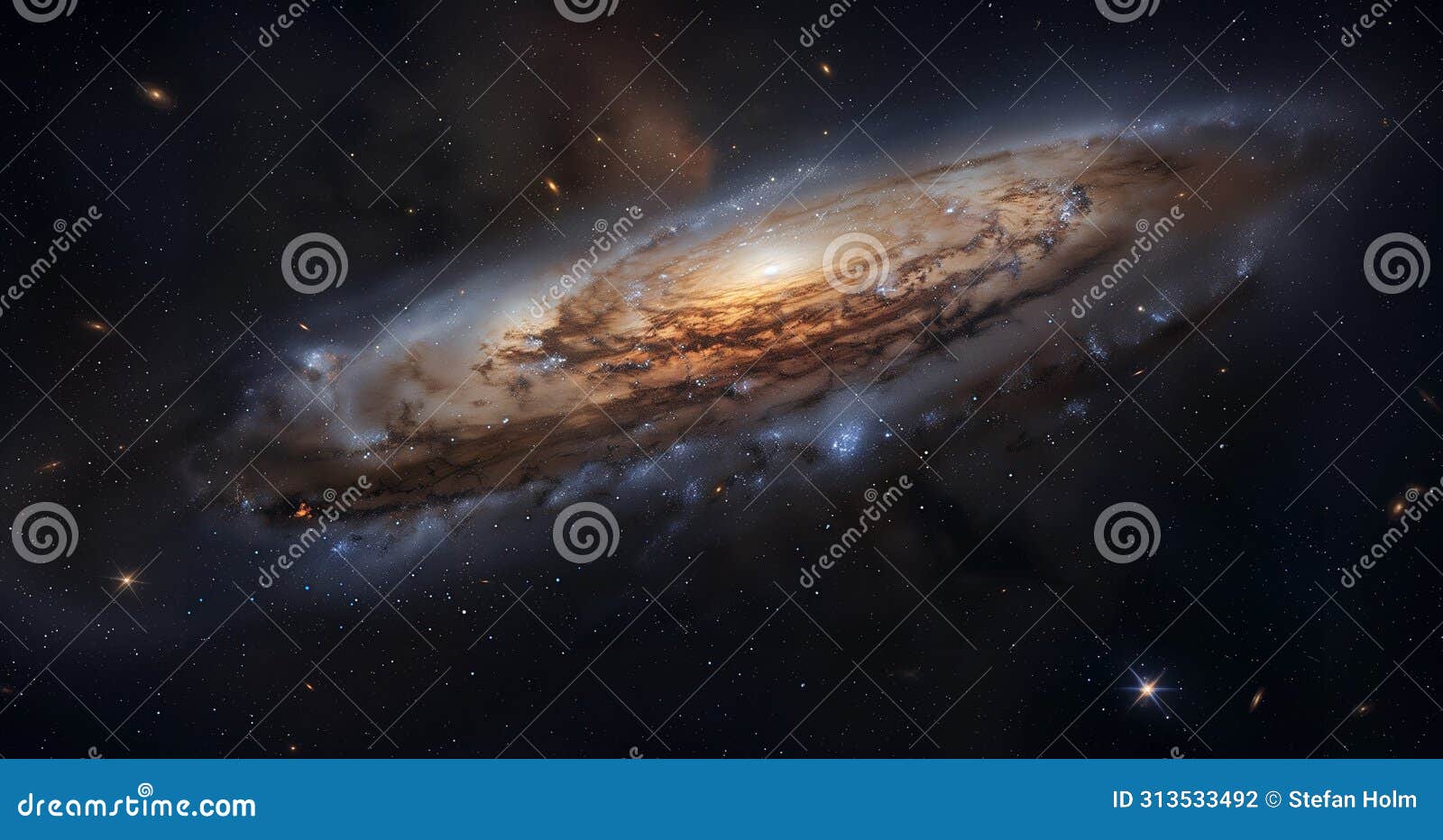 Hyper-realistic View of the Andromeda Galaxy, Deep Space Details in ...