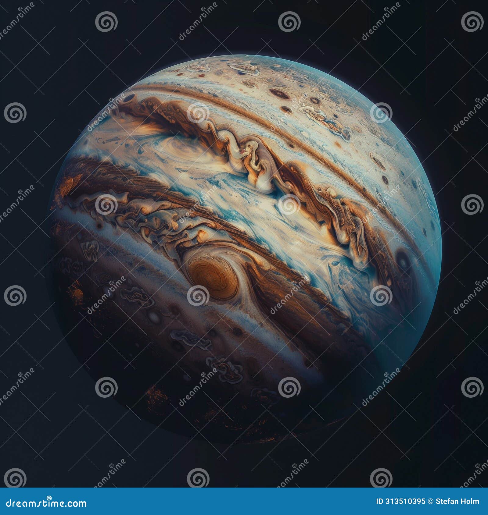 Hyper-realistic View of Planet Jupiter, Surface Details in High ...