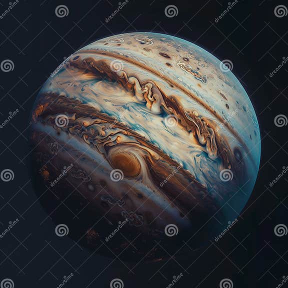Hyper-realistic View of Planet Jupiter, Surface Details in High ...