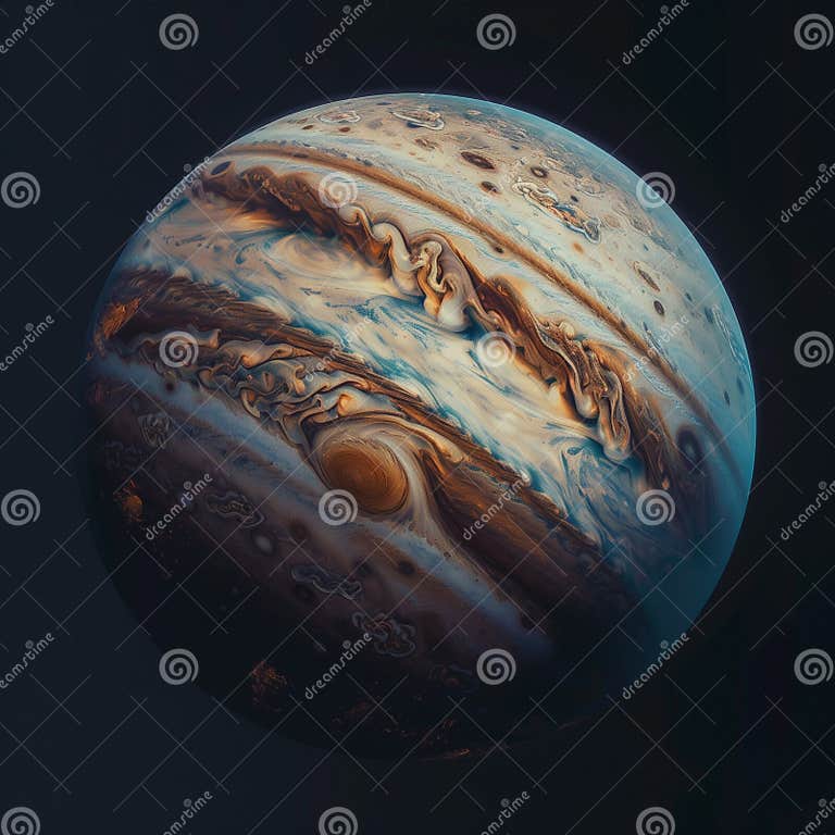 Hyper-realistic View of Planet Jupiter, Surface Details in High ...