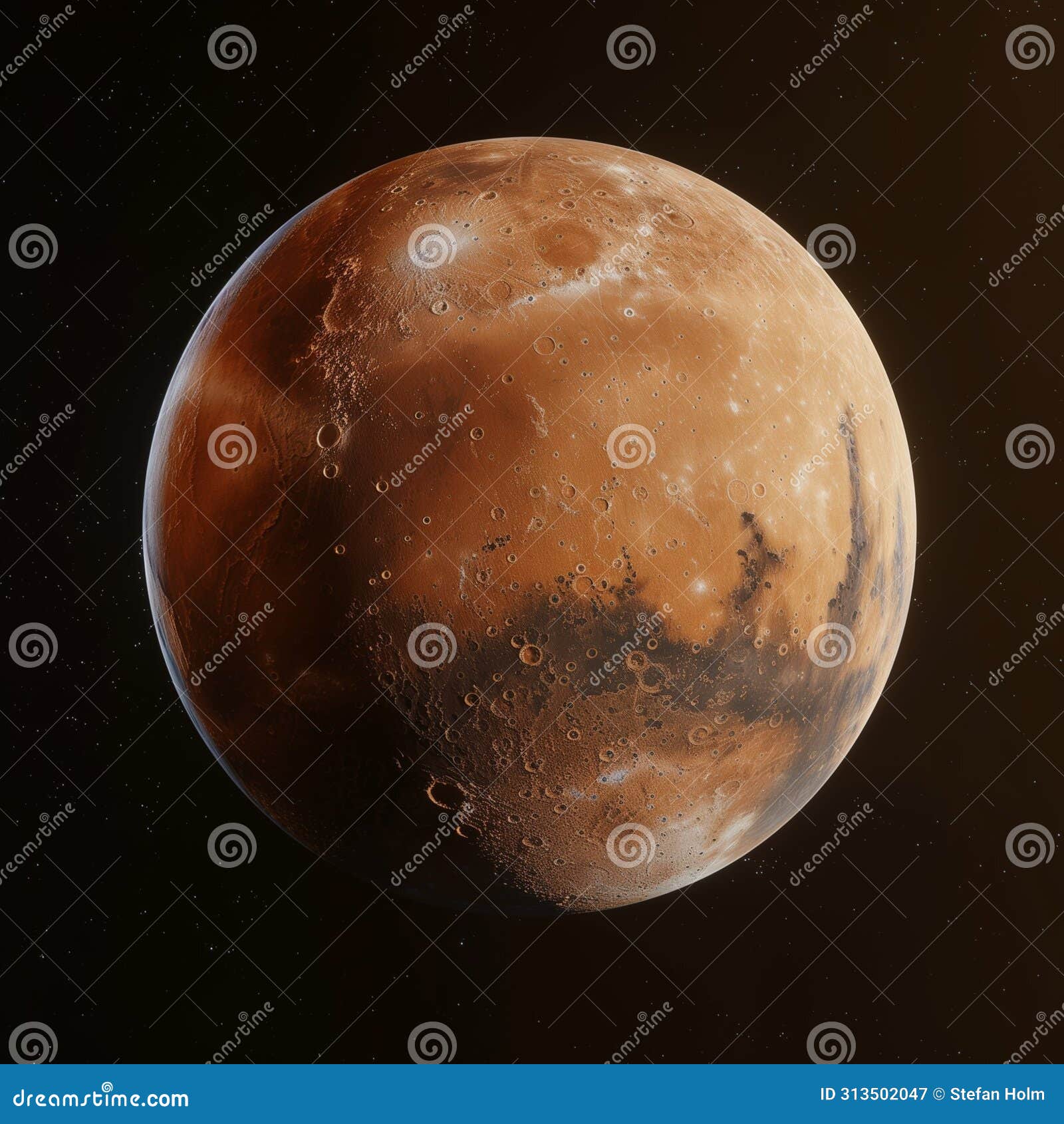 Hyper-realistic View of Planet Mars, Surface Details in High Resolution ...